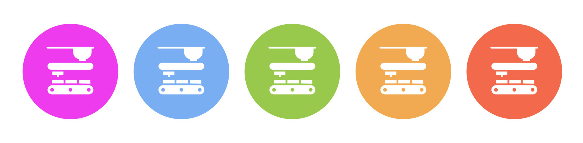 Multi Colored Icon Mass Production Conveyor Button Banner Round Badge Interface For Application
