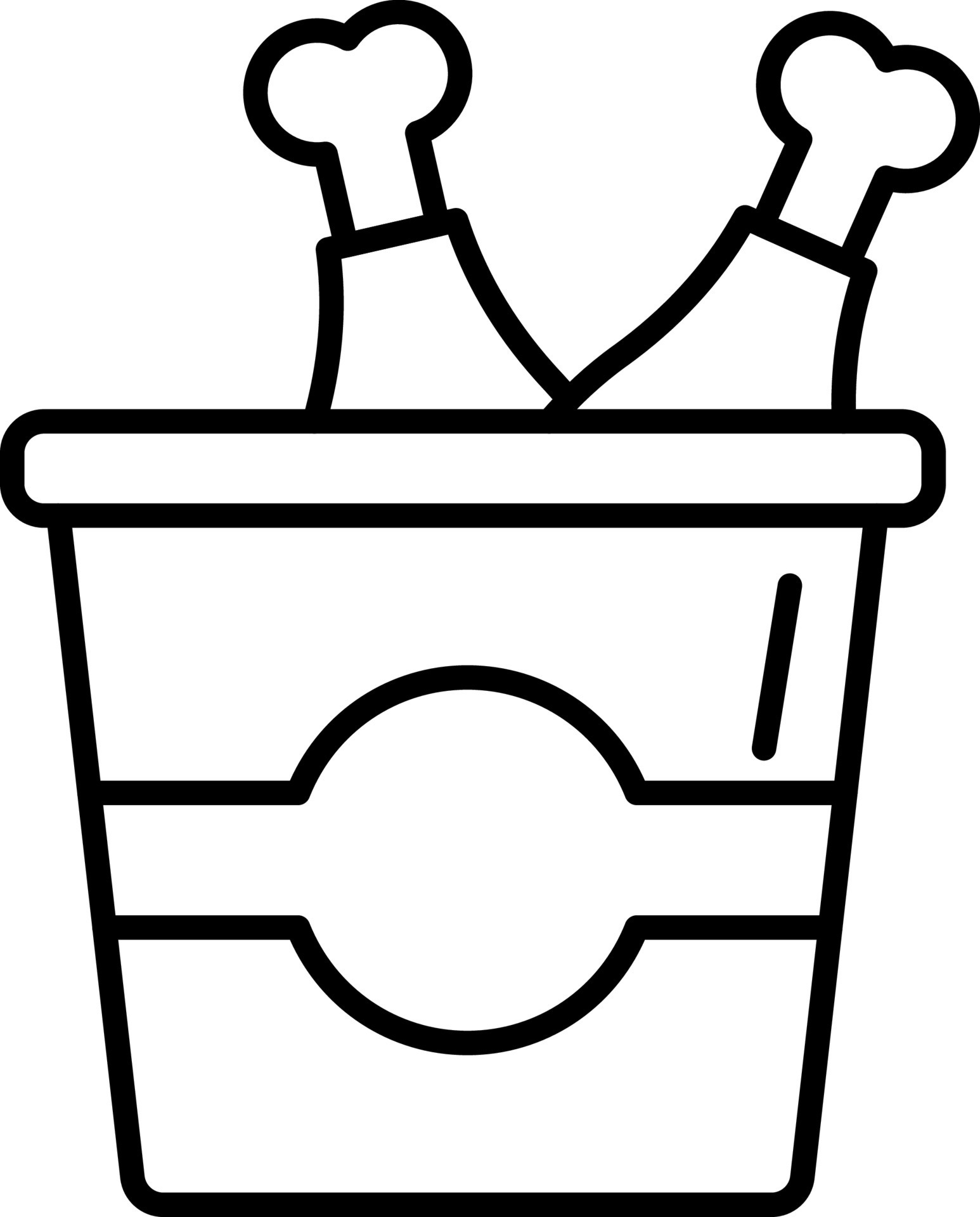 Flat Icon Fried Chicken In The Box 21563275 Vector Art At Vecteezy