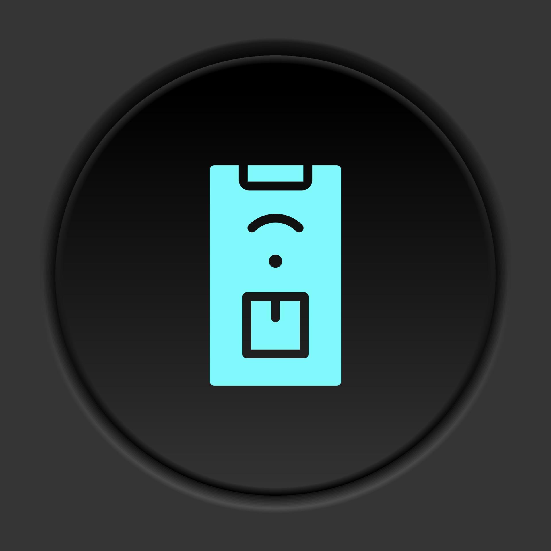 Dark Button Icon Mass Production App Button Banner Round Badge Interface For Application