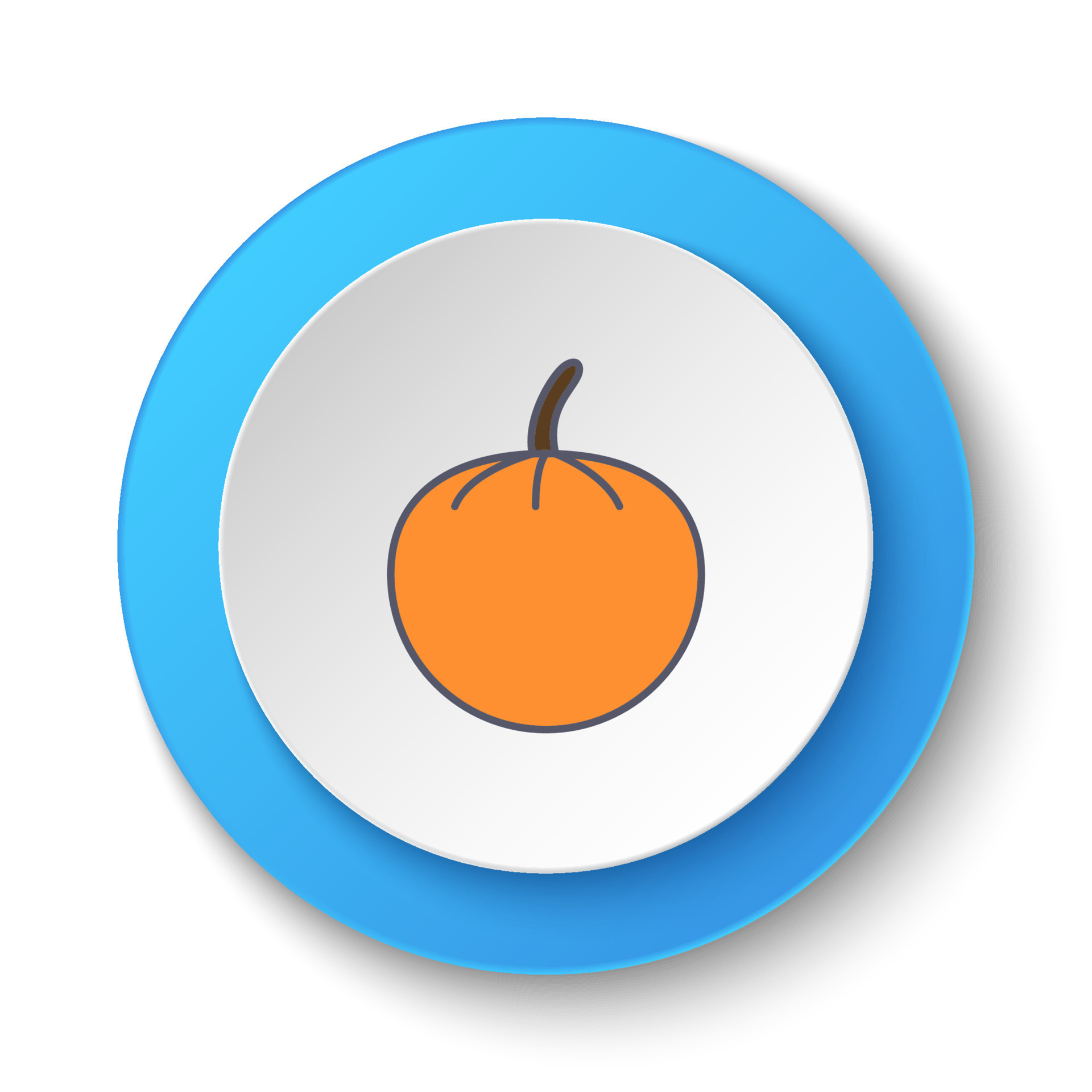 Round button for web icon, tomatoes. Button banner round, badge interface for application ...