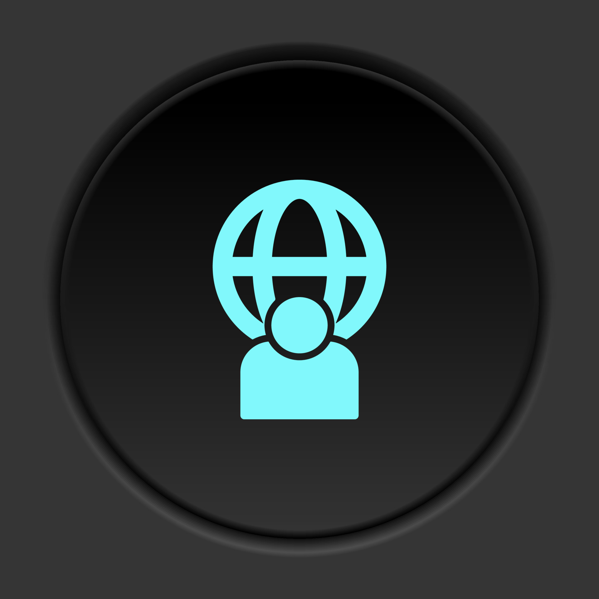 Round Button Icon User Global Button Banner Round Badge Interface For Application