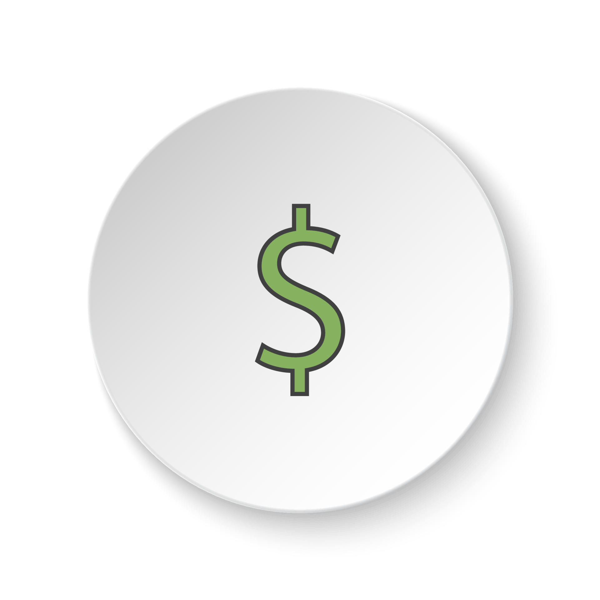 Round Button For Web Icon Dollar Button Banner Round Badge Interface For Application