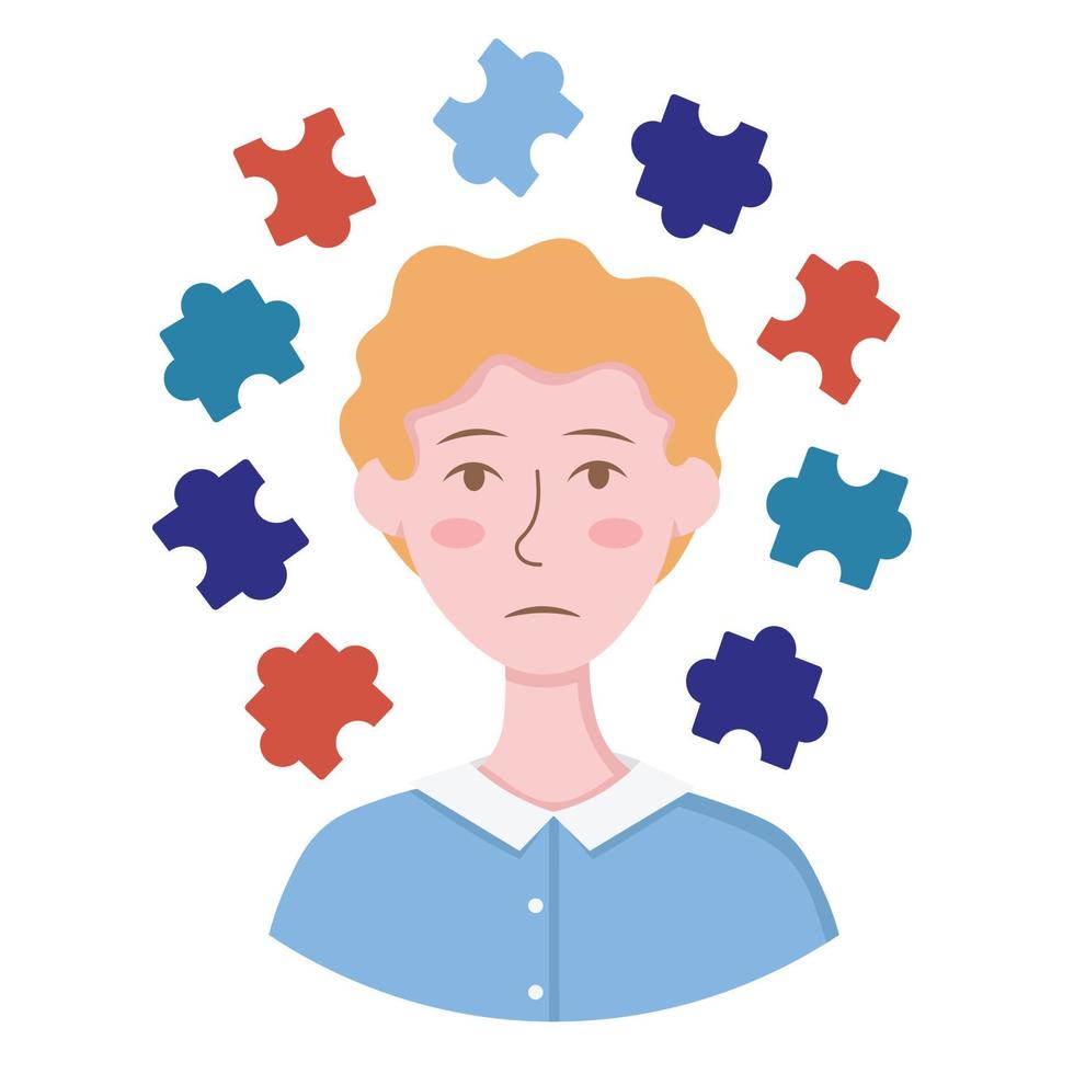 Doodle Flat Clipart Illustration About Mental Health All Objects Are