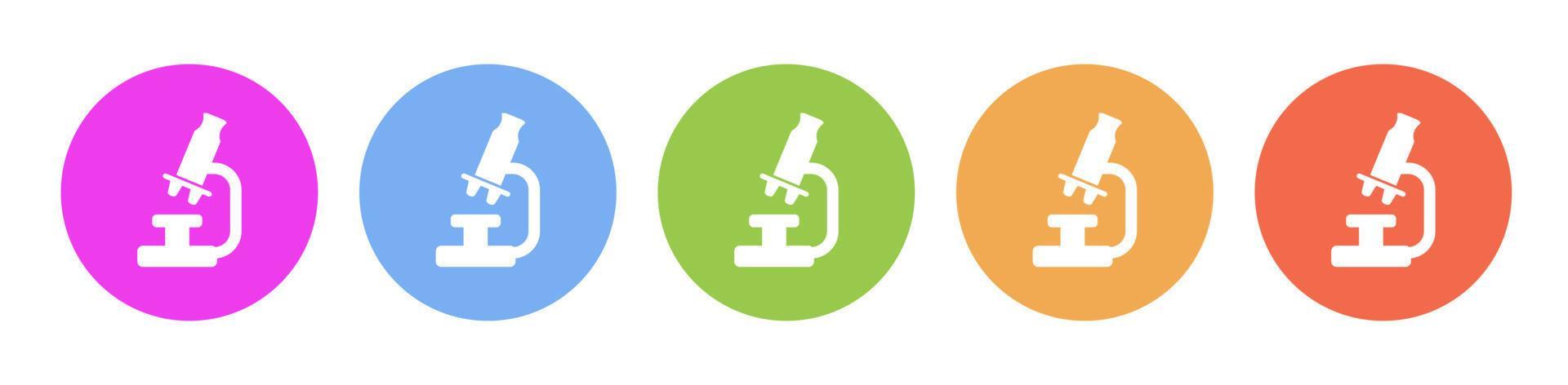 Multi colored icon Microscope. Button banner round badge interface for ...