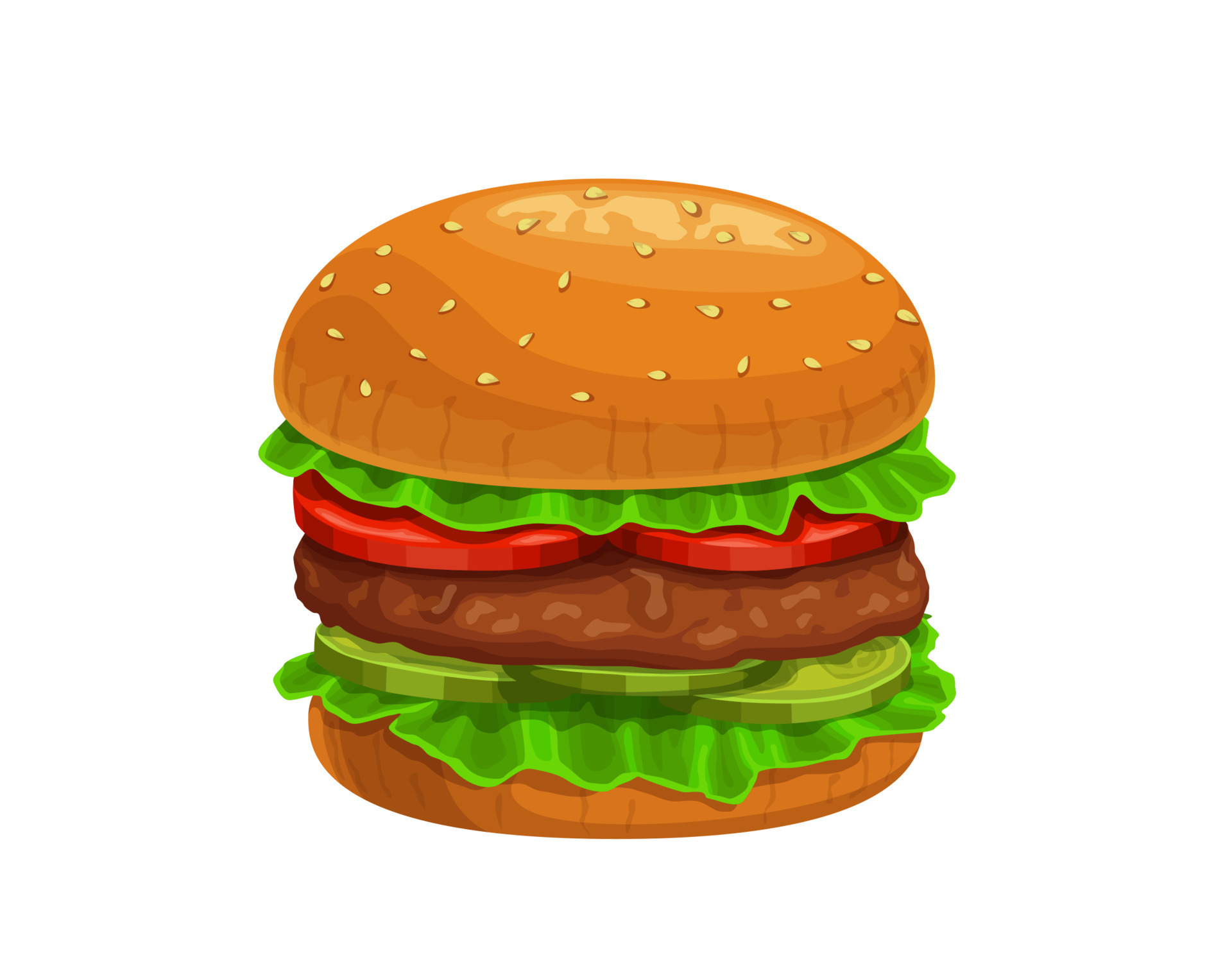 Dibujos Animados Hamburguesa O Hamburguesa Rápido Comida Emparedado 21565079 Vector En Vecteezy