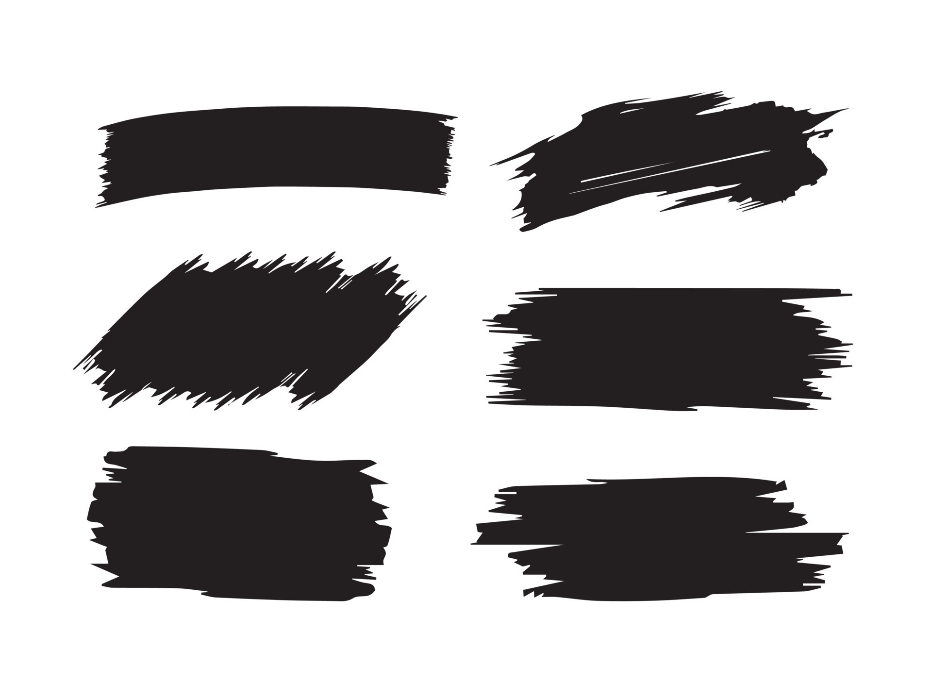 abstract grunge brush stroke banners set 21566932 Vector Art at Vecteezy