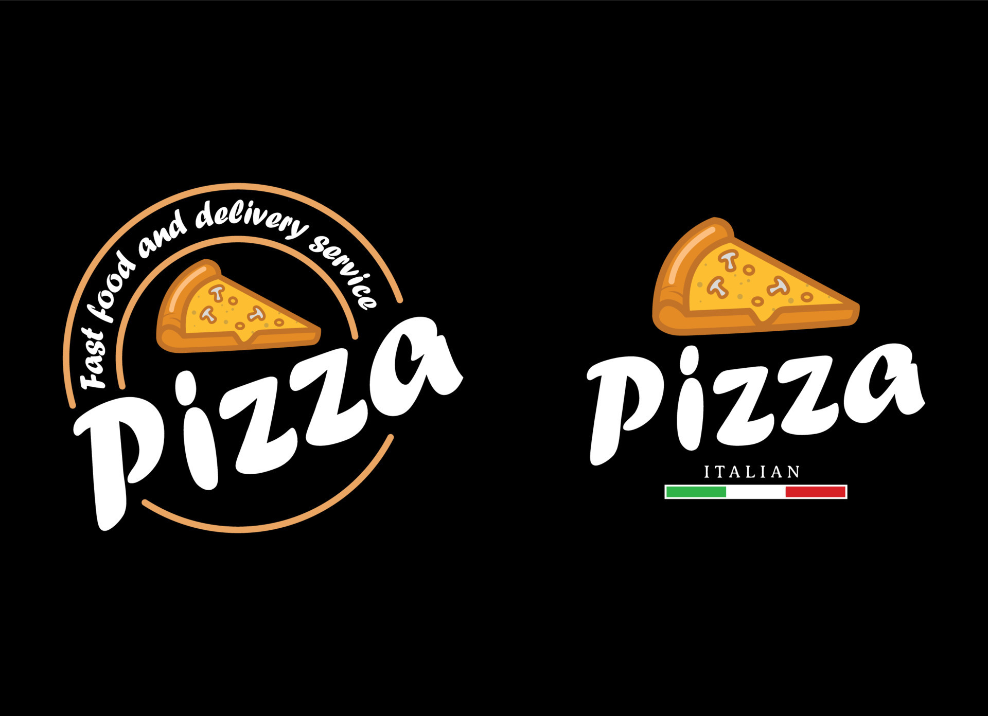 Italian pizza vector logo for restaurant and fast food. Delivery service pizza 21568241 Vector ...