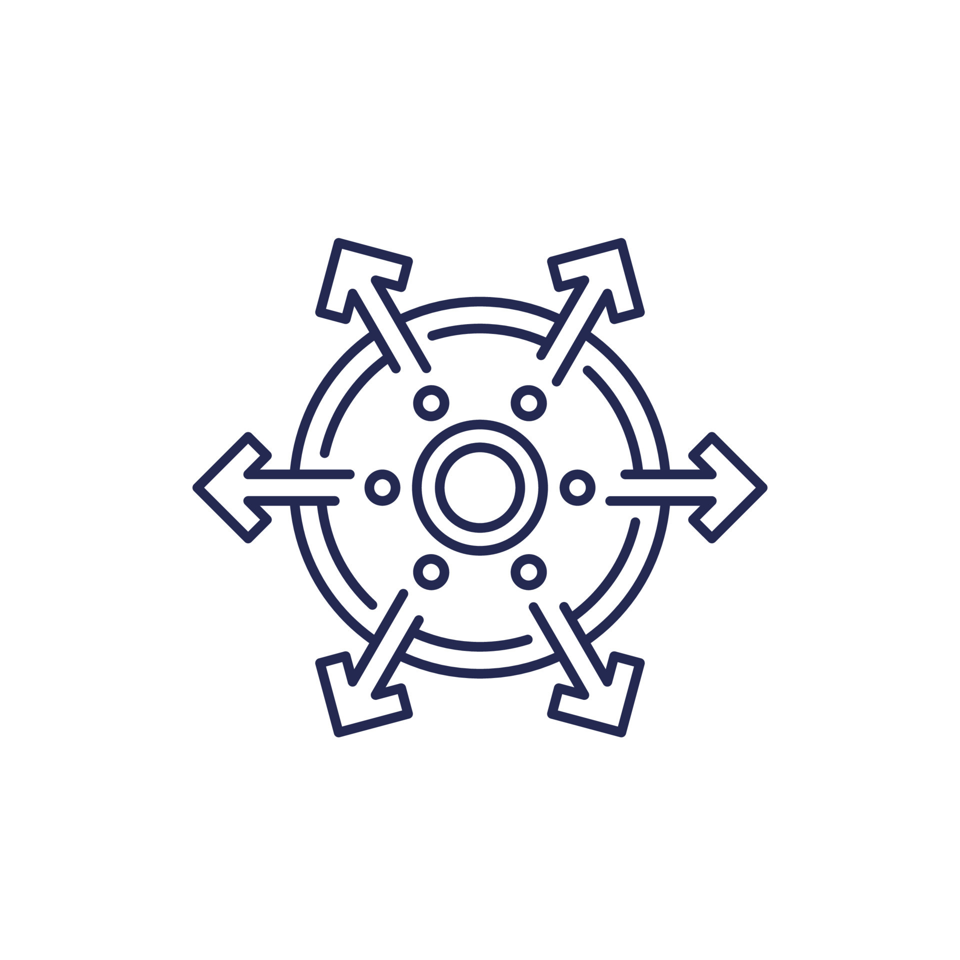 Decentralization Decentralized Line Icon On White 21568296 Vector Art