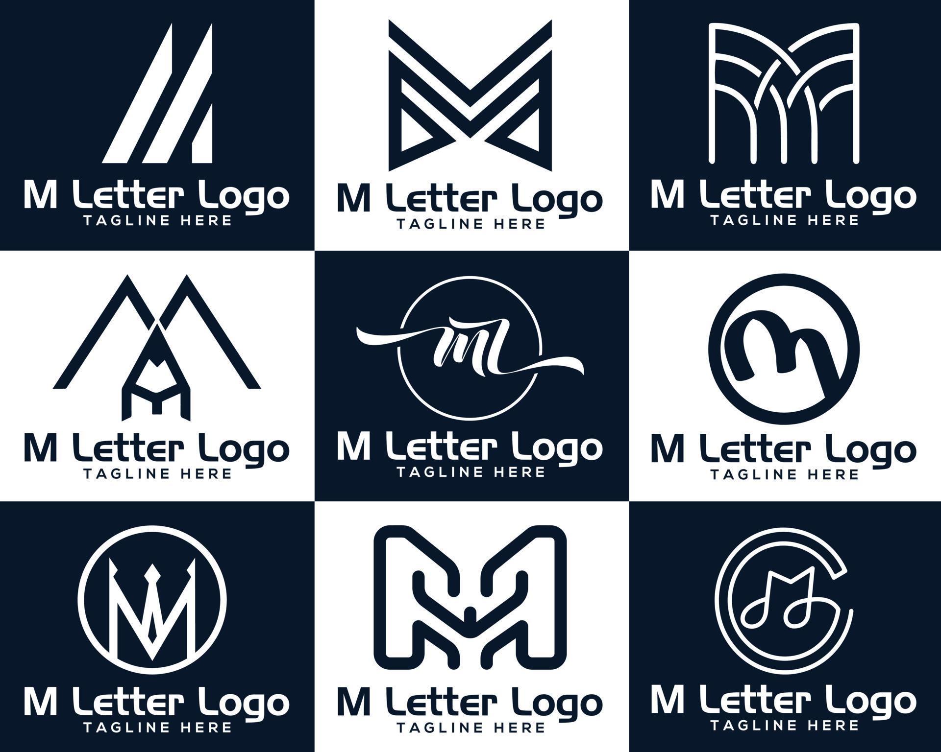 creative M letter logo design. Unique modern creative letter M logo icon design template ...
