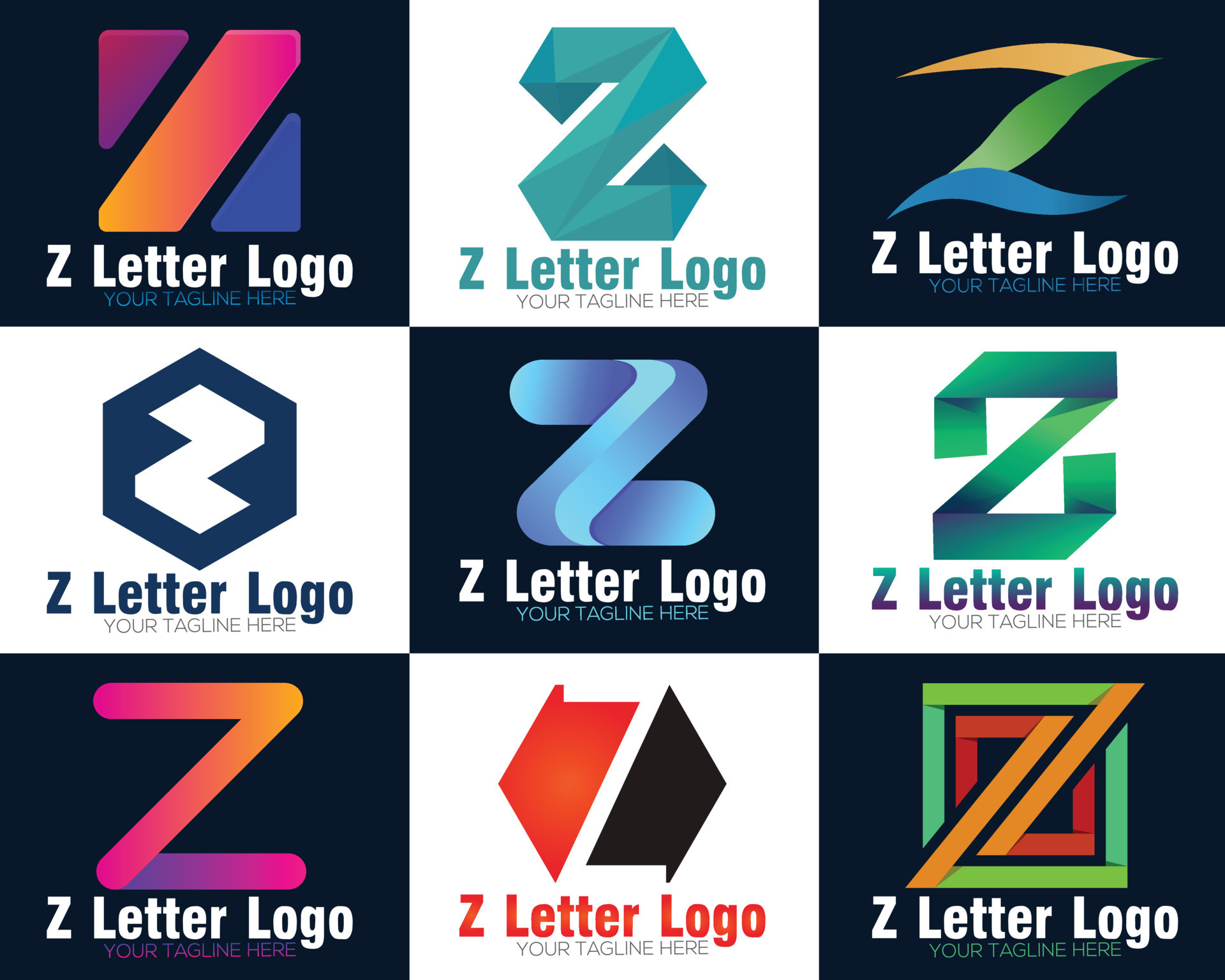 Creative Z letter logo design template. 21571979 Vector Art at Vecteezy