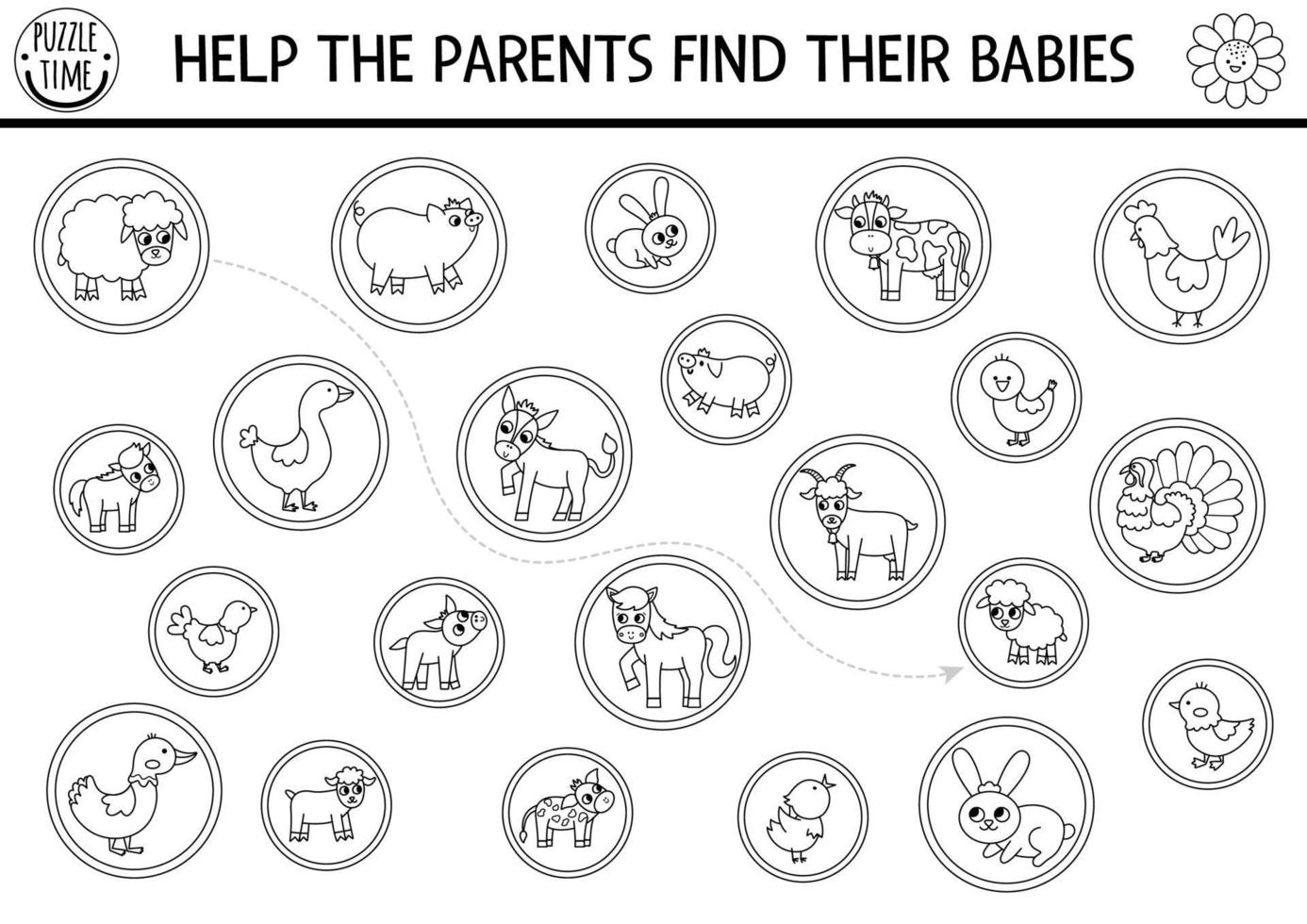 Printable Baby Animals To Match Their Mother