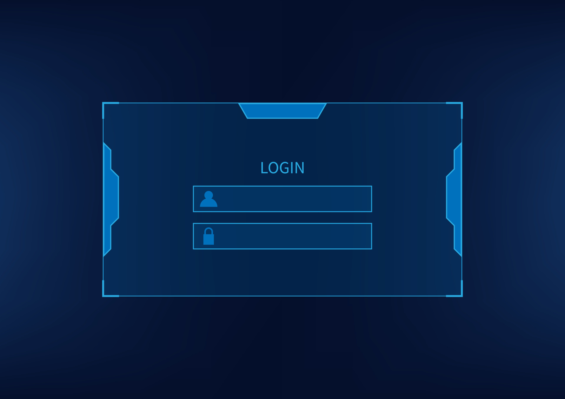 Login form page on blue background. technology futuristic interface ... Login form page on blue background. technology futuristic interface ...
