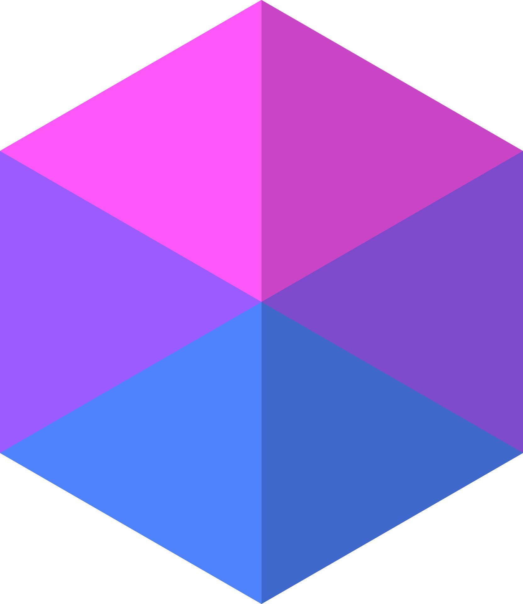 Geometric icon of illusion cube from triangles. Group of triangle in a cube. Illustration of ...