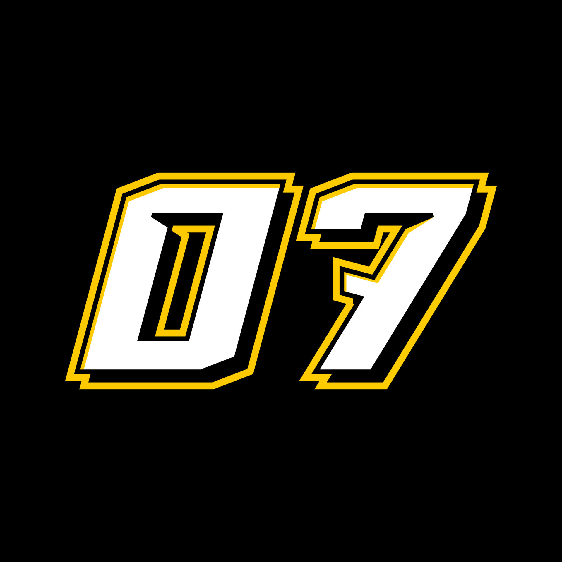 Sport Racing Number 07 logo design vector 21574743 Vector Art at Vecteezy Sport Racing Number 07 logo design vector 21574743 Vector Art at Vecteezy