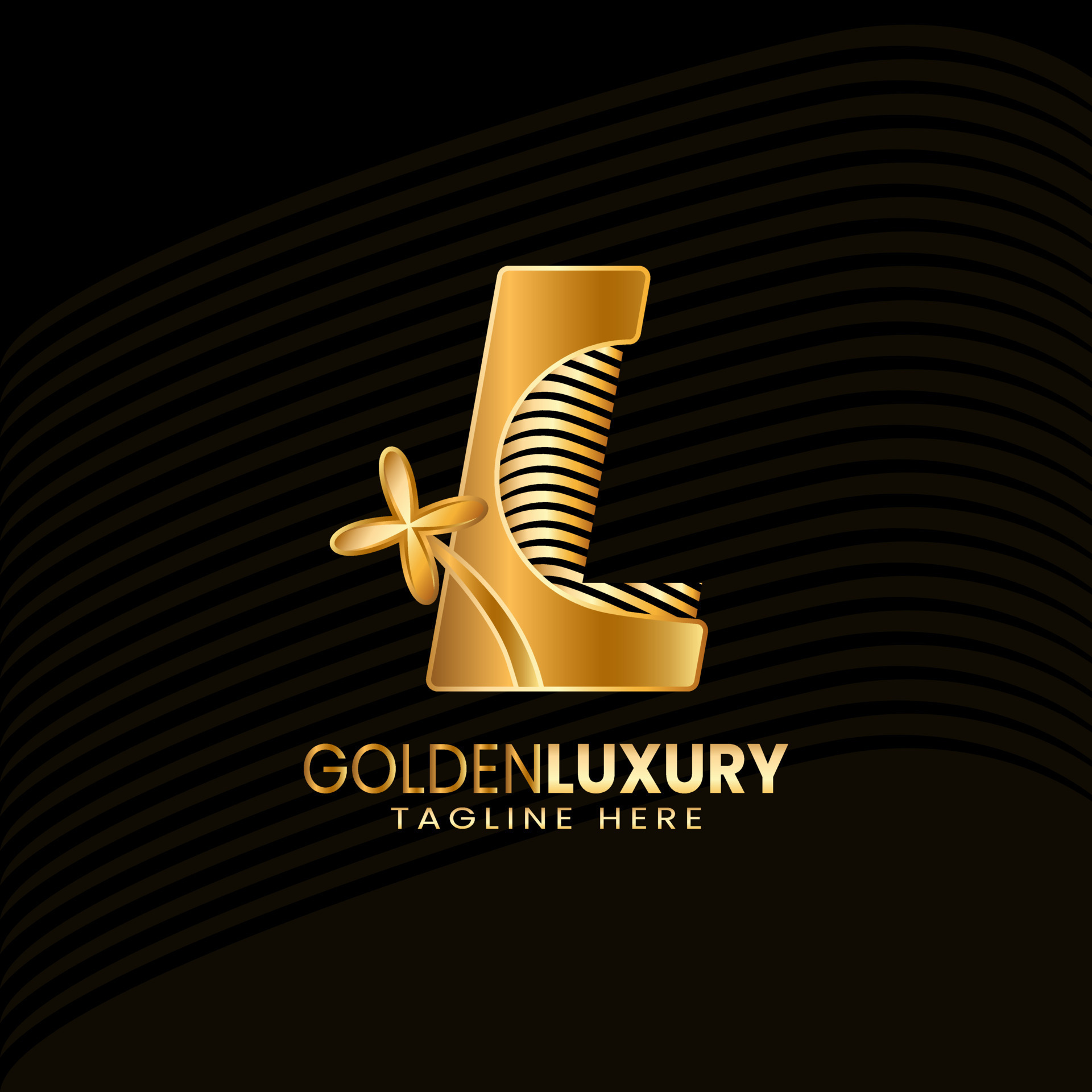 Letter L Luxury Decorative Alphabetic Golden Flower Luxury Logo Pro Vector 21577460 Vector Art