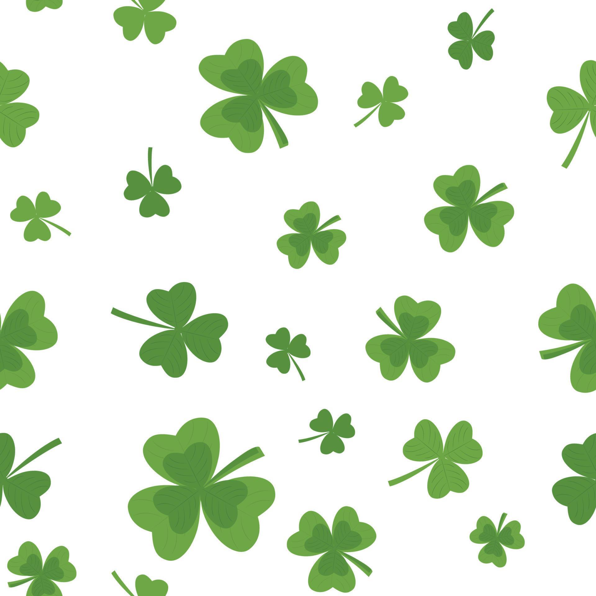 Vector seamless clover pattern. Clover pattern for Saint Patricks Day ...