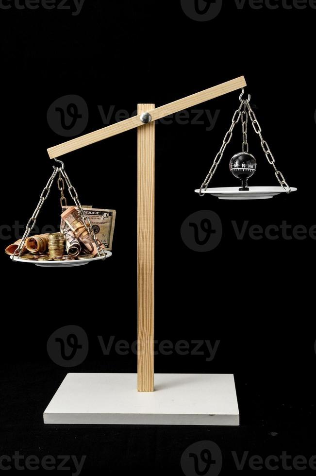 Scale weighing money and compass 21588023 Stock Photo at Vecteezy Scale weighing money and compass 21588023 Stock Photo at Vecteezy