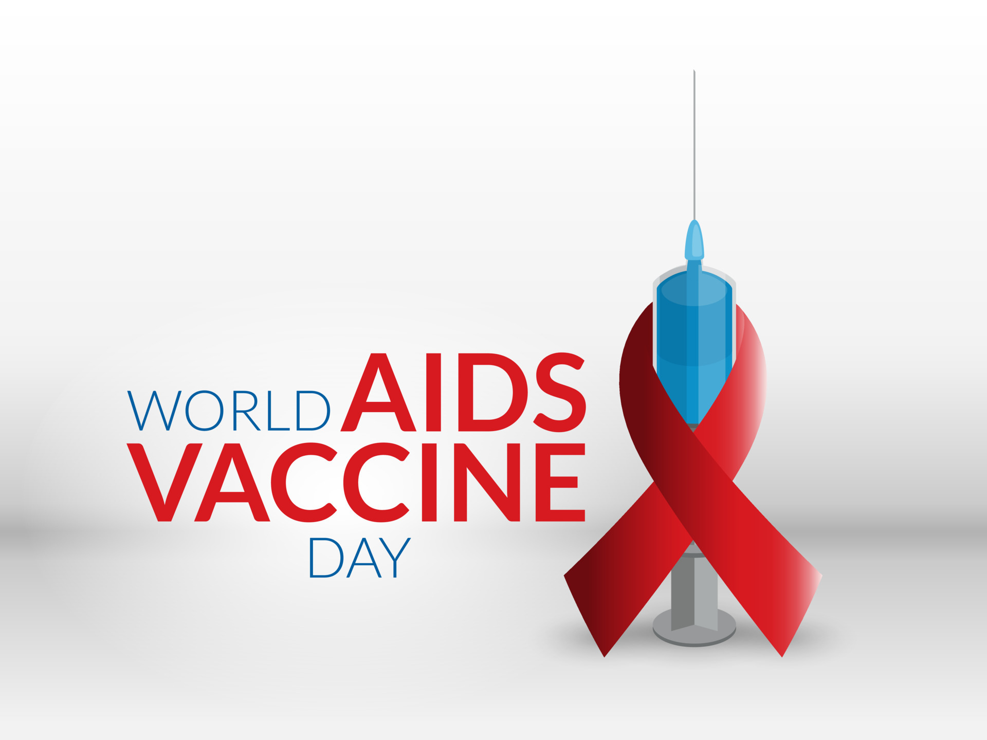 World AIDS Vaccine Day Design. Red AIDS Ribbon and HIV vaccine ... World AIDS Vaccine Day Design. Red AIDS Ribbon and HIV vaccine ...