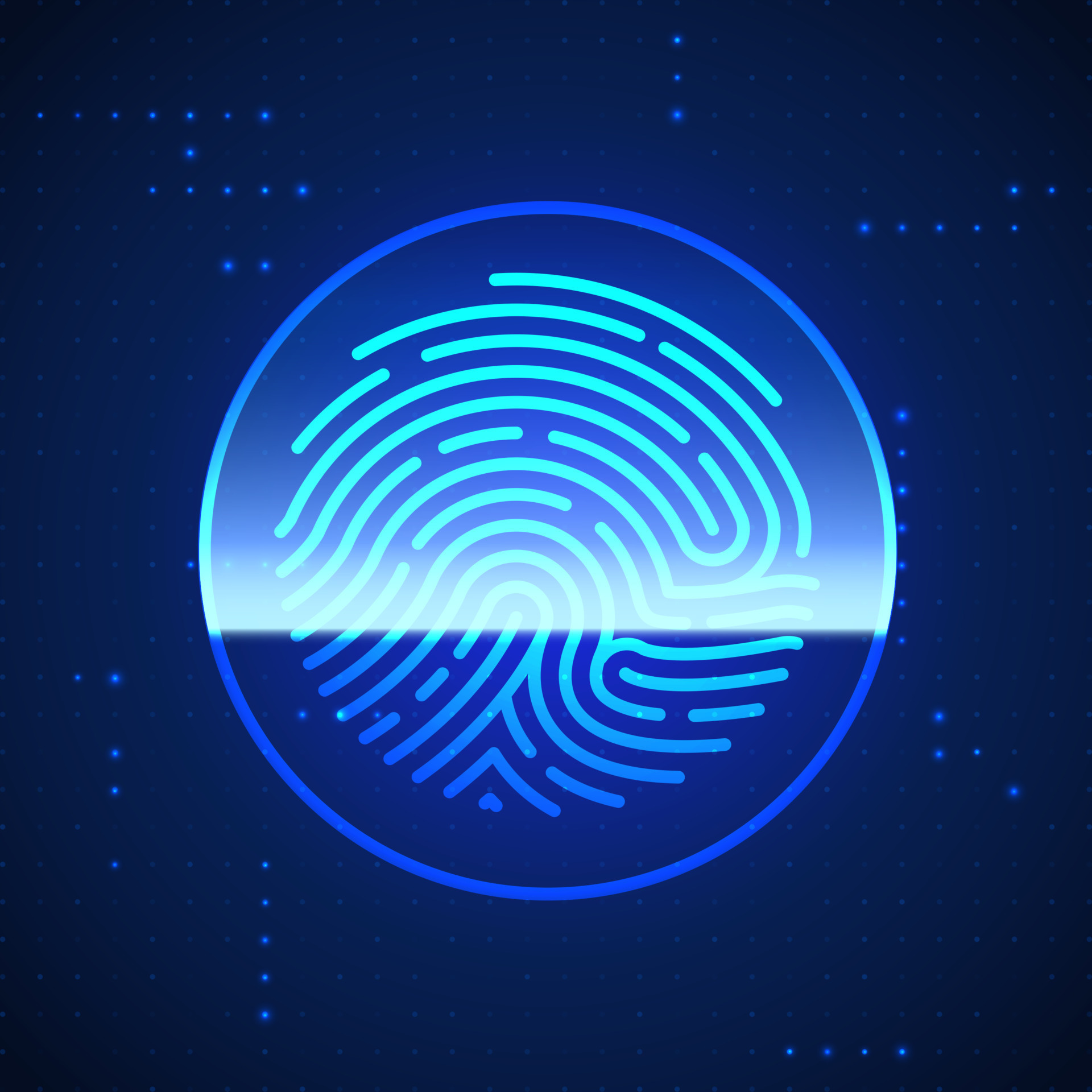 Cyber Security Finger Print Scanned Fingerprint Scanning