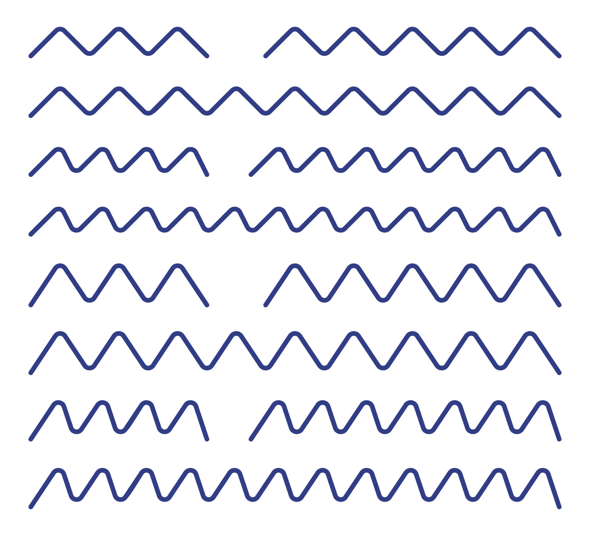 Zig Zag Vector Set Dudle Line Pattern Design For Border 21595733