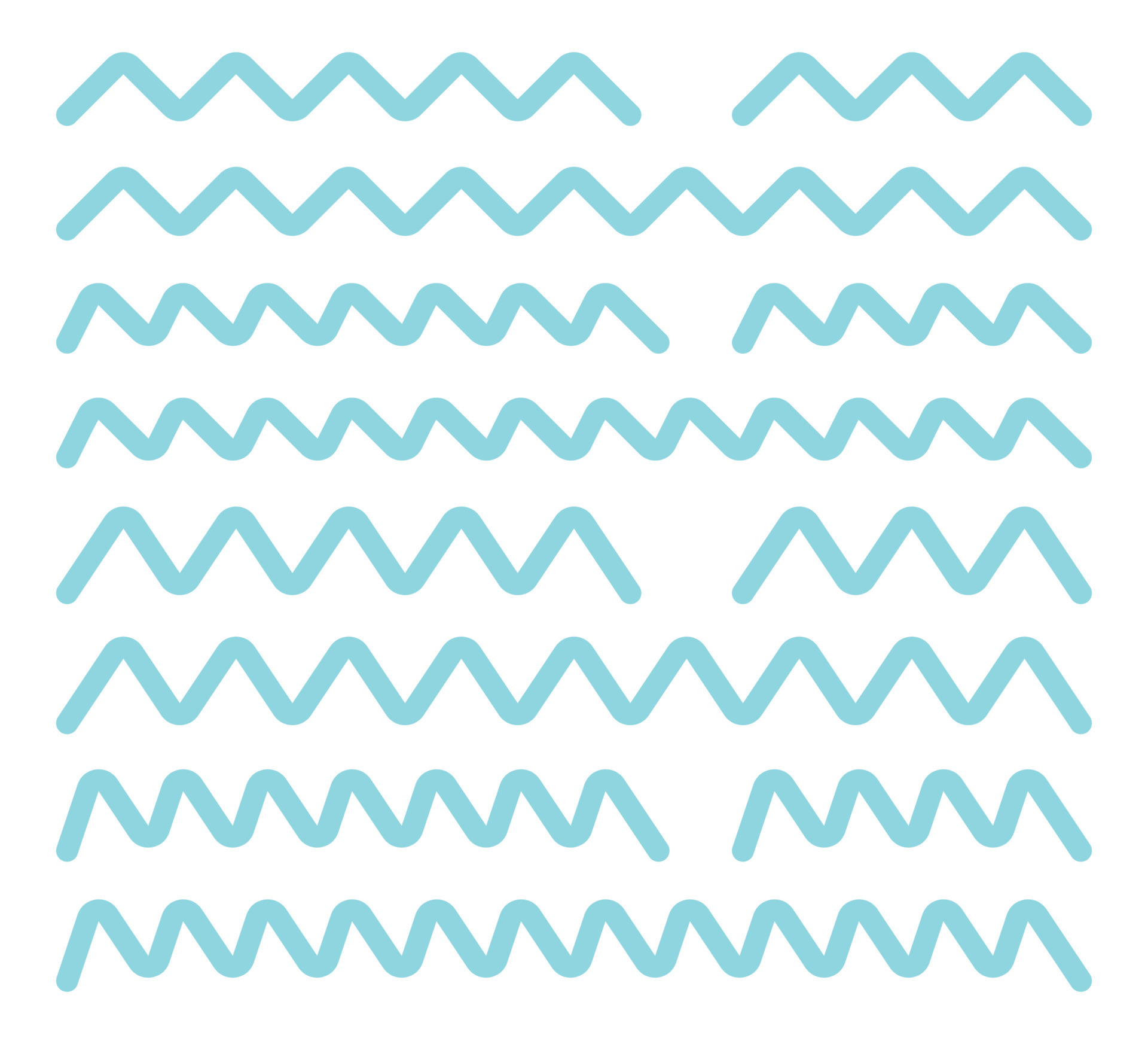 Zig Zag Vector Set Dudle Line Pattern Design For Border 21595734 Vector Art At Vecteezy