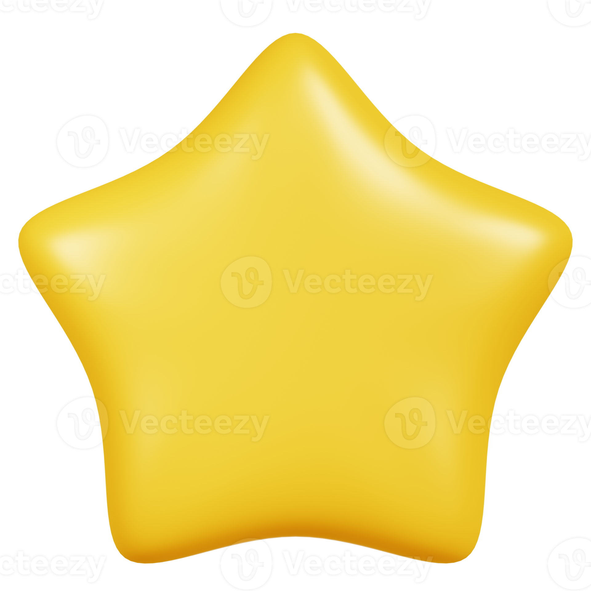 3D cute yellow star.Minimal design 3d render. 21597553 PNG