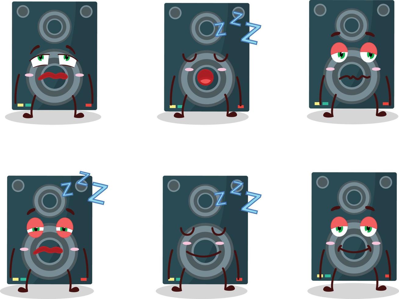 Dibujos Animados Personaje De Altoparlante Con Soñoliento Expresión 21599137 Vector En Vecteezy