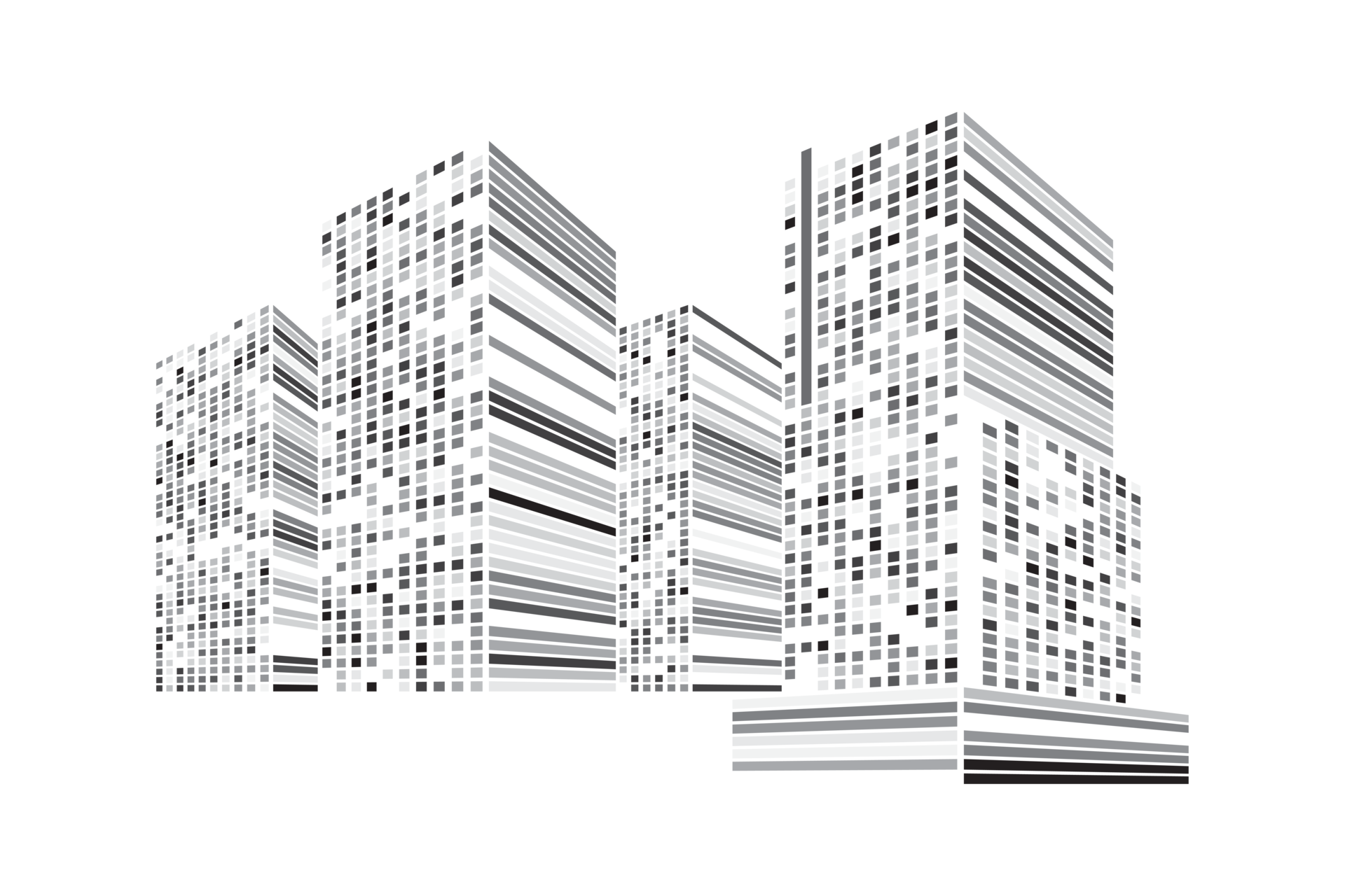 Cityscape on transparent background, Building perspective, Modern ... Cityscape on transparent background, Building perspective, Modern ...