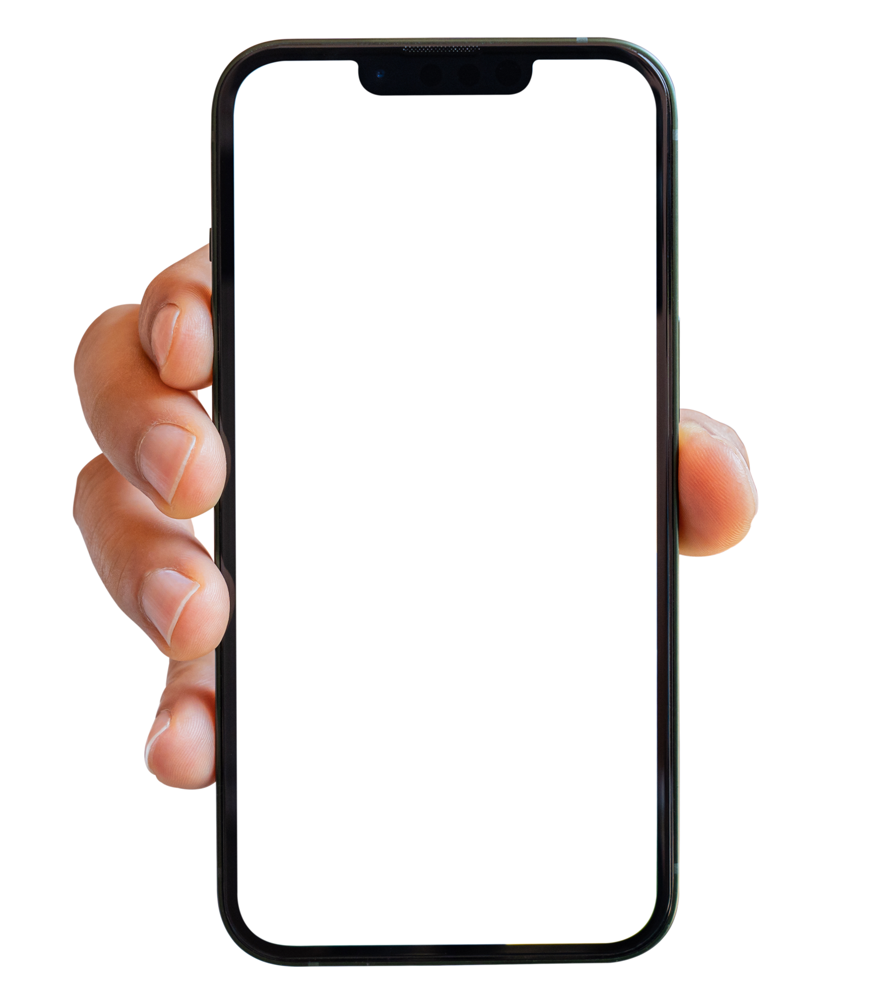 Smartphone mockup on transparent background, PNG file Format. Hand ... Smartphone mockup on transparent background, PNG file Format. Hand ...