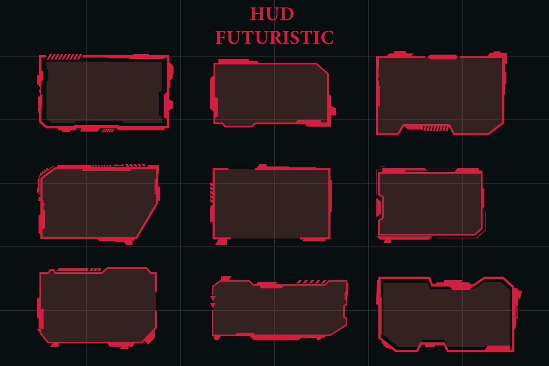 futuristic vector hud interface screen design digital callouts titles ...