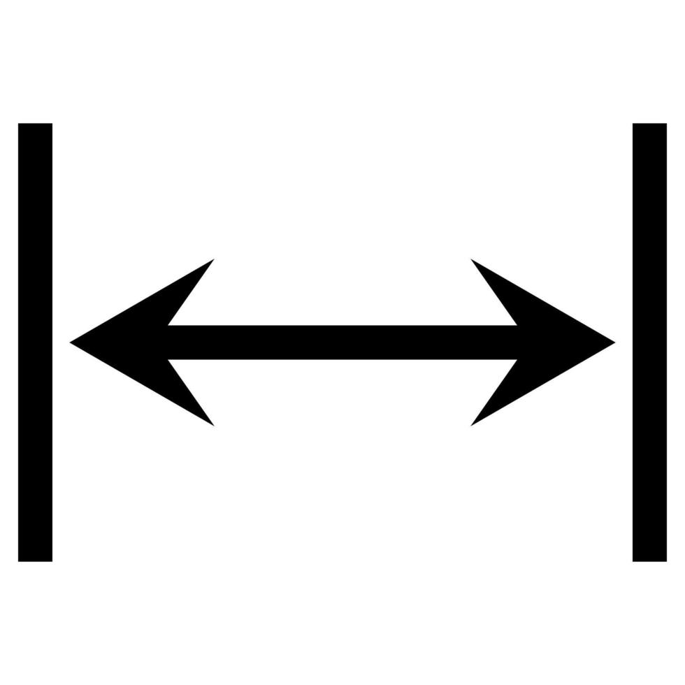 Dual arrow line icon, equivalent width vector, width distance measurement 21607755 Vector Art at ...