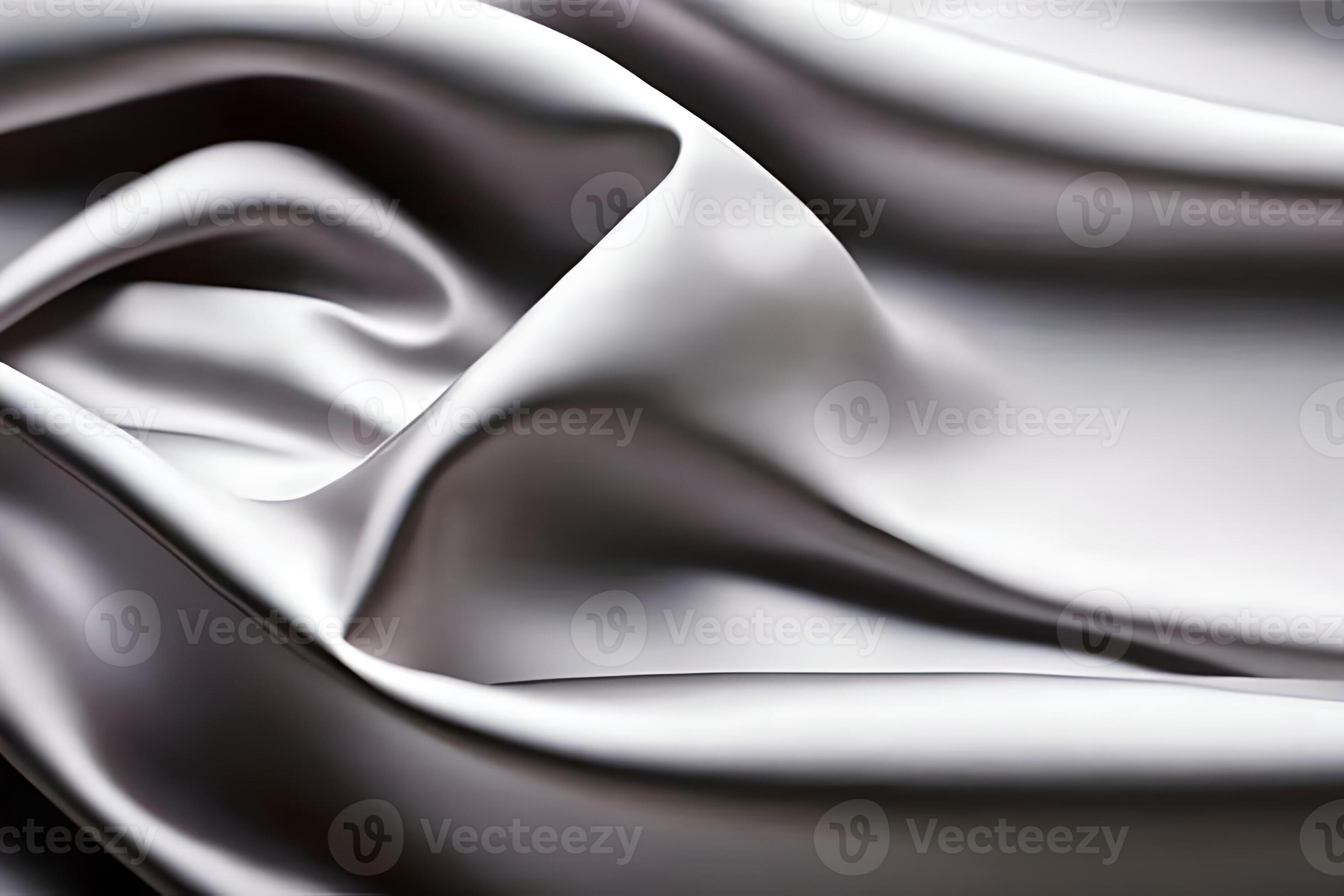 Silver satin or silk fabric wavy texture and pattern background ...