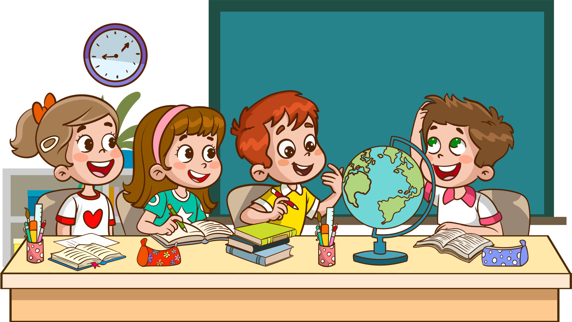 cute little kids studying together cartoon vector illustration 21611461 ... cute little kids studying together cartoon vector illustration 21611461 ...