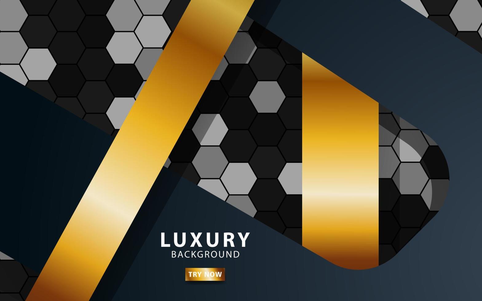 Luxury Premium Black And Gold Overlap Layers Background Banner Design Realistic Golden Light
