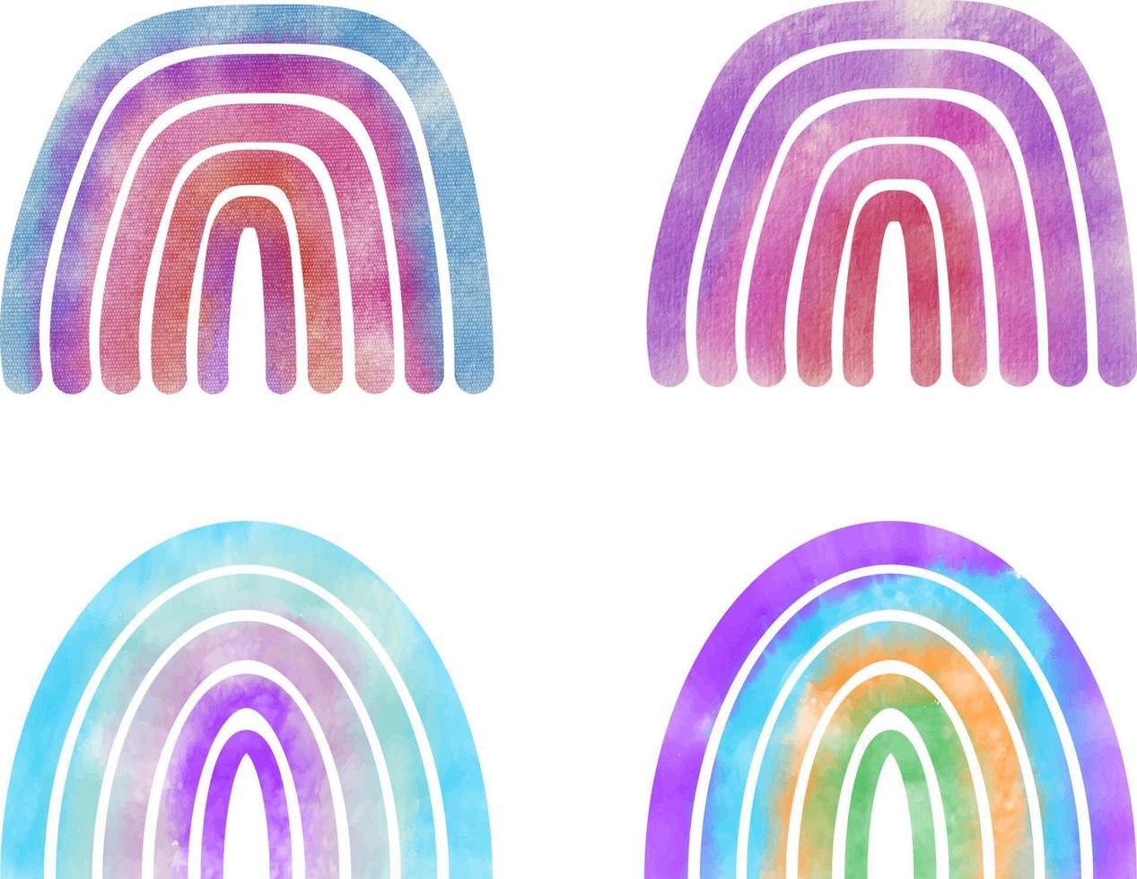 watercolor colorful rainbow set 21613120 Vector Art at Vecteezy