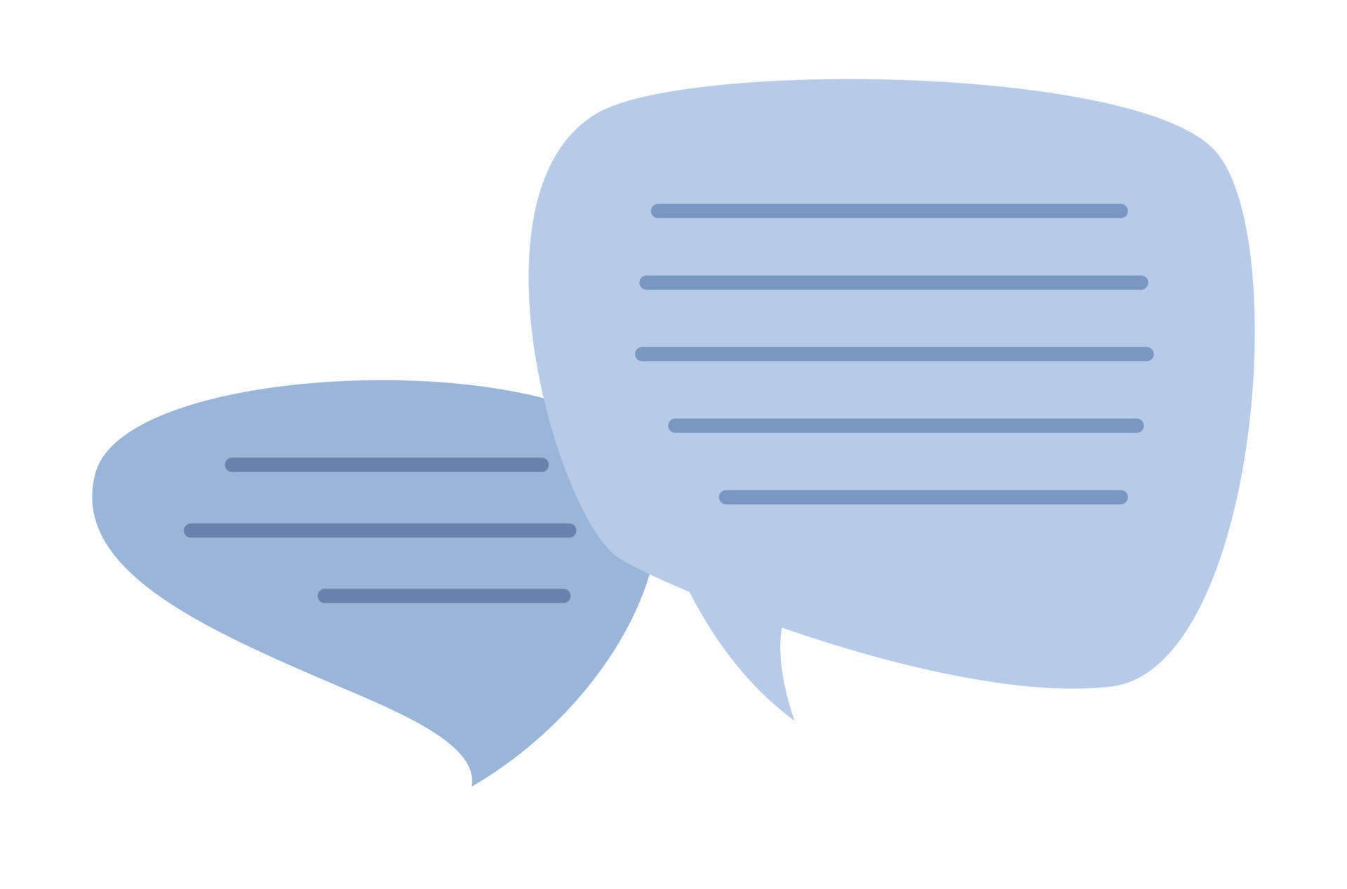Speech bubble icon. Chat box, message box. Vector flat illustration ...