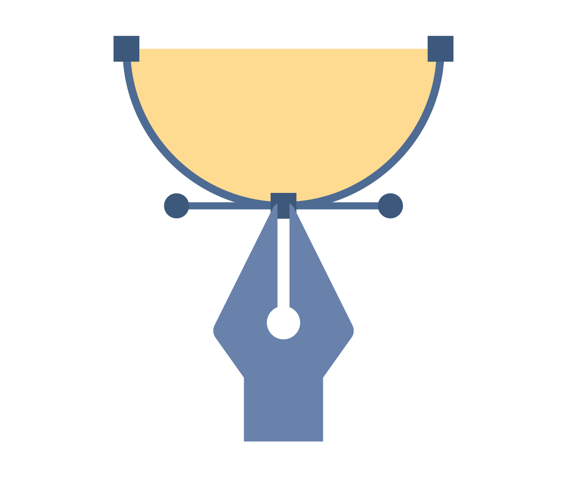 Pen Tool Cursor Icon Graphic Design Sign Graphic Designer Vector Flat Illustration 21614131