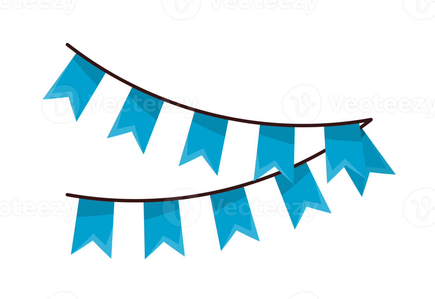 Blue Garlands Party Banner 21615240 Png