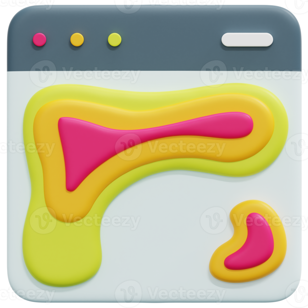 Heatmap 3d Render Icon Illustration 21615403 Png