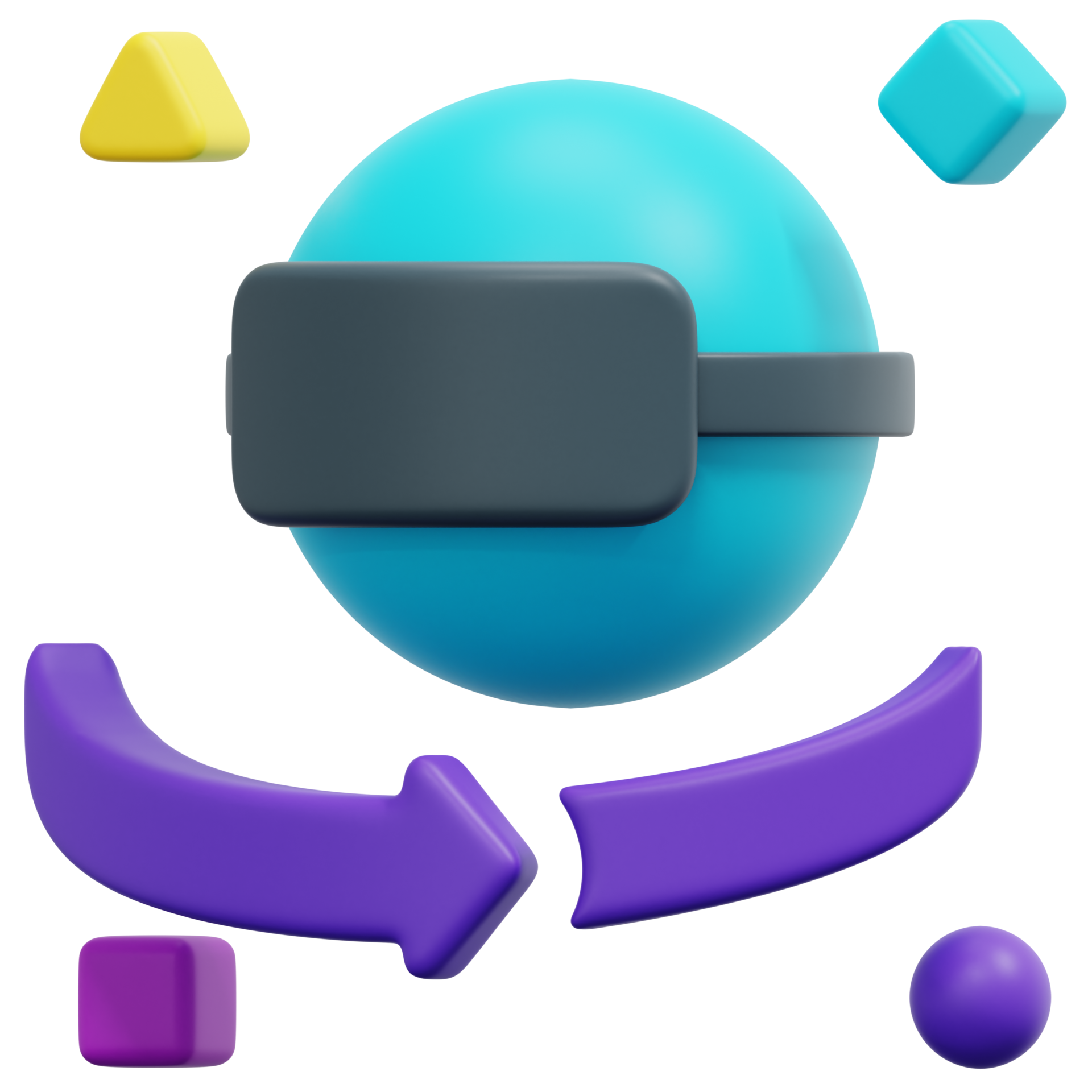 vr 3d rendre icône illustration 21615843 PNG