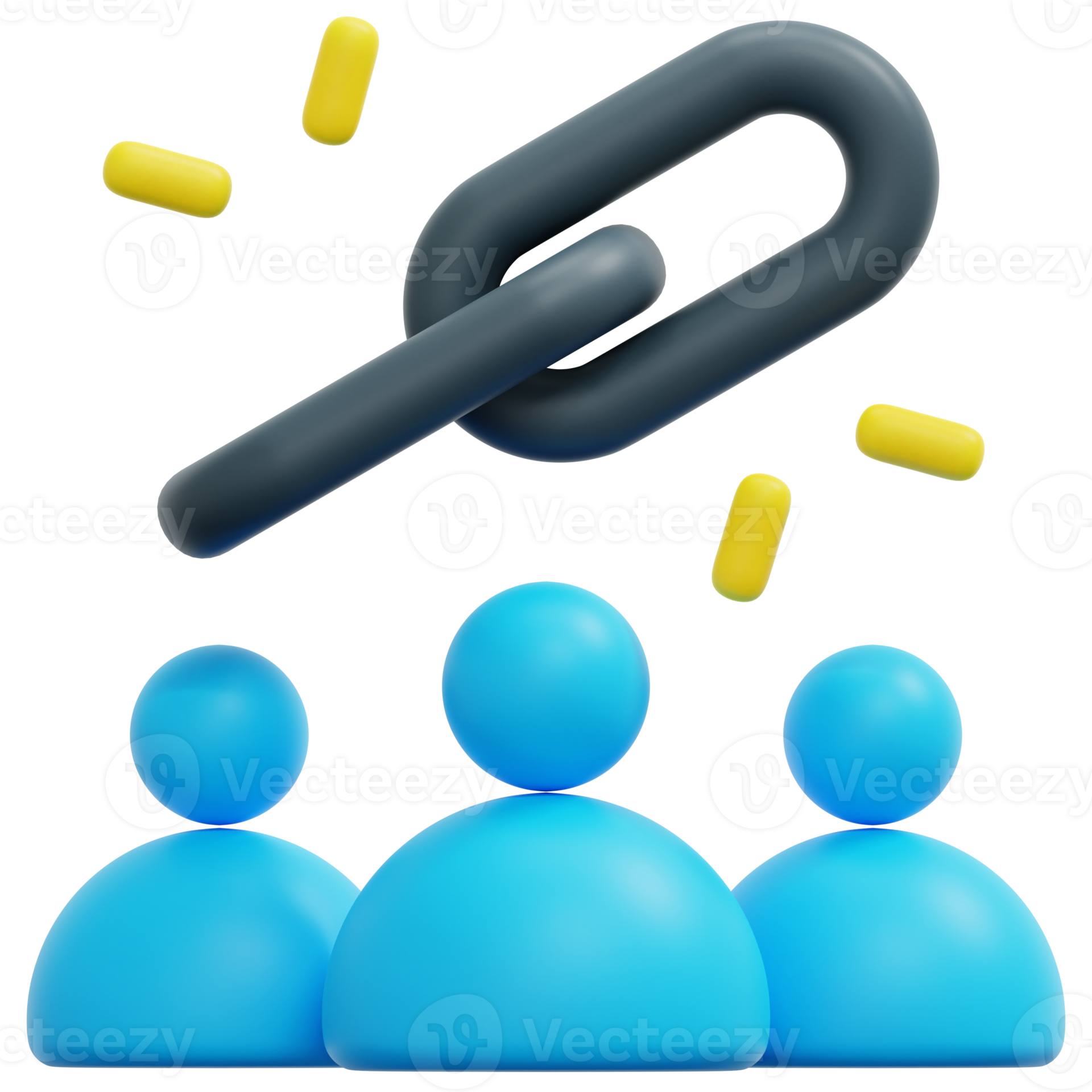 key partners 3d render icon illustration 21617353 PNG