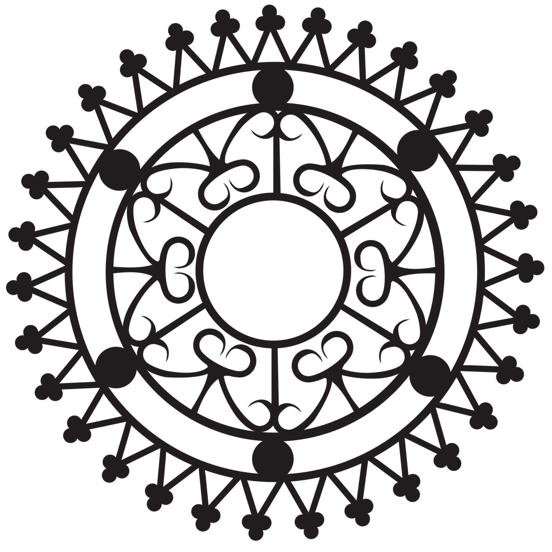 Decorative window circle scroll design 21618437 Vector Art at Vecteezy