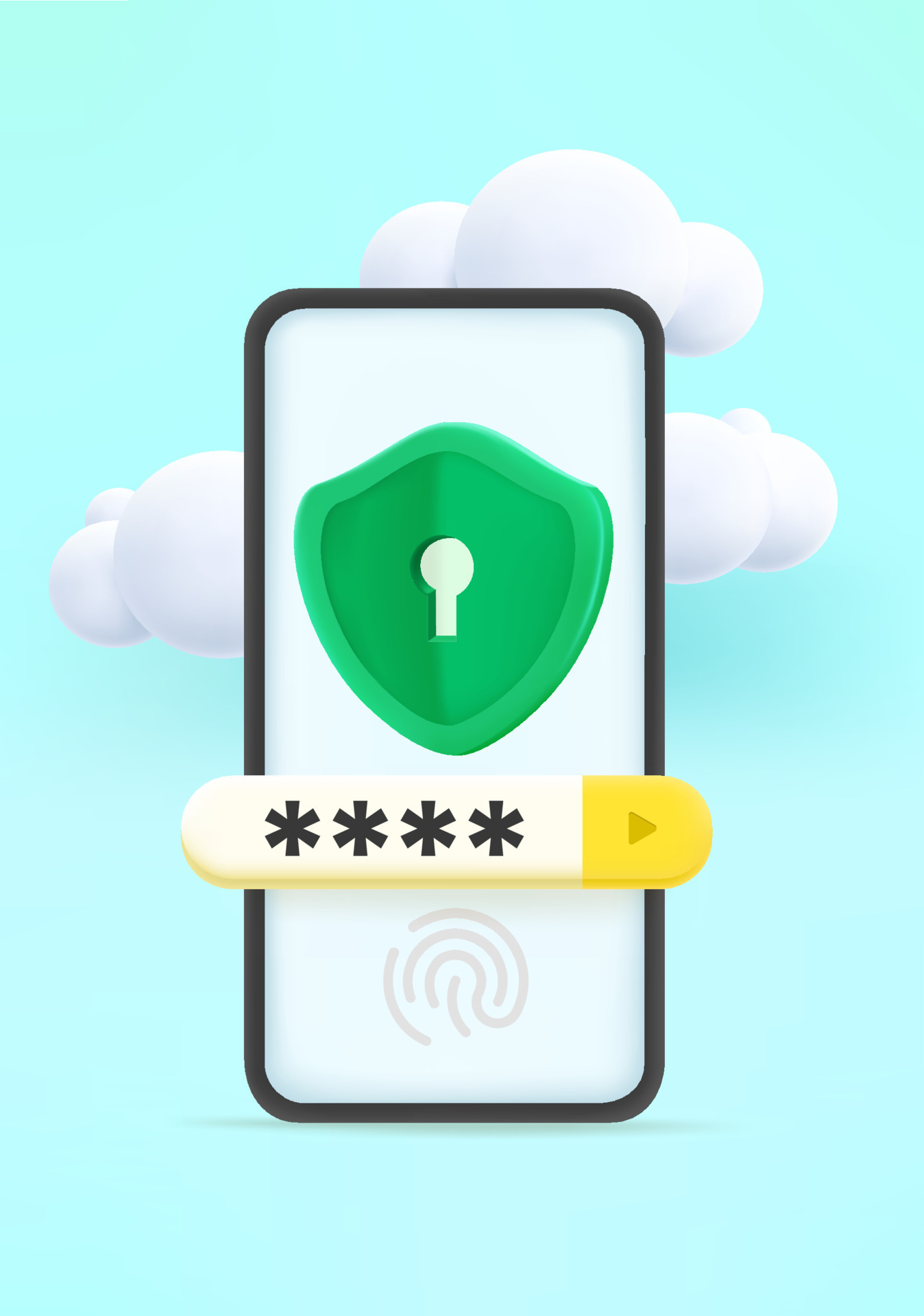 Security Password Entering Concept 3d Style Vector Illustration 21618471 Vector Art At Vecteezy