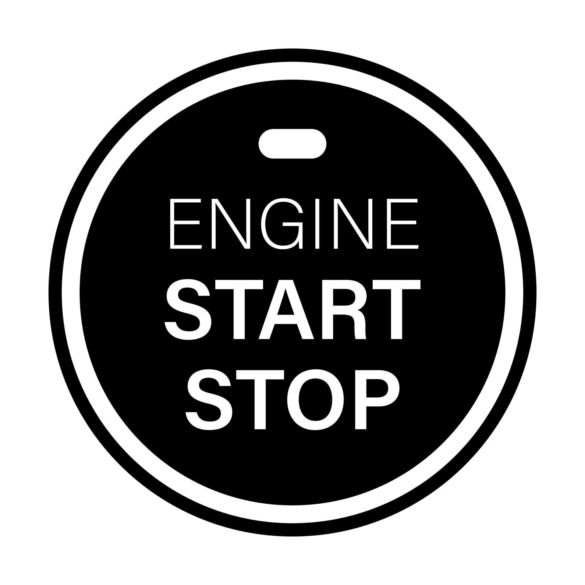 Auto stop start icon vector automatically switch off car engine sign for graphic design, logo ...