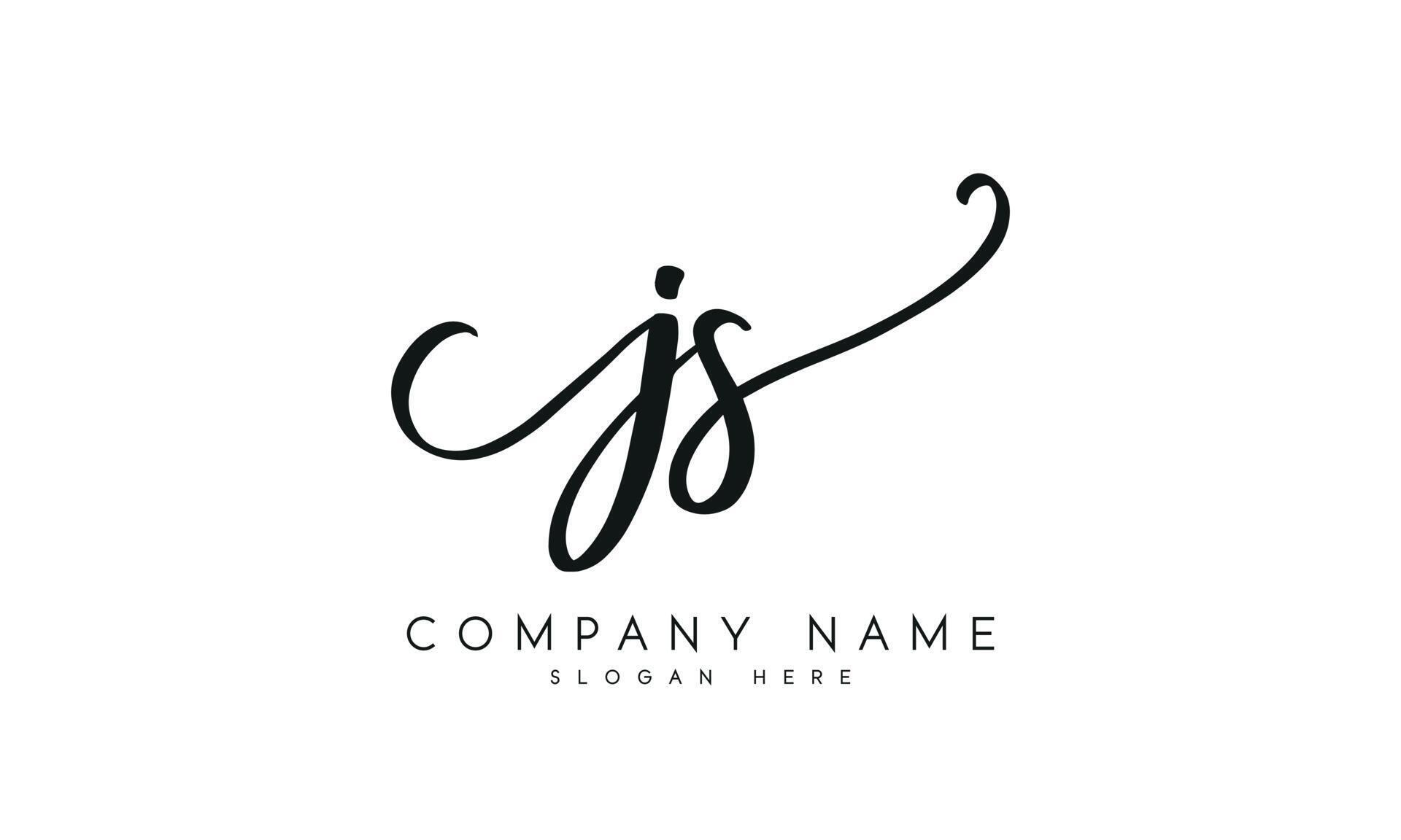 Handwriting signature style letter js logo design in white background. pro vector. 21621198 ...