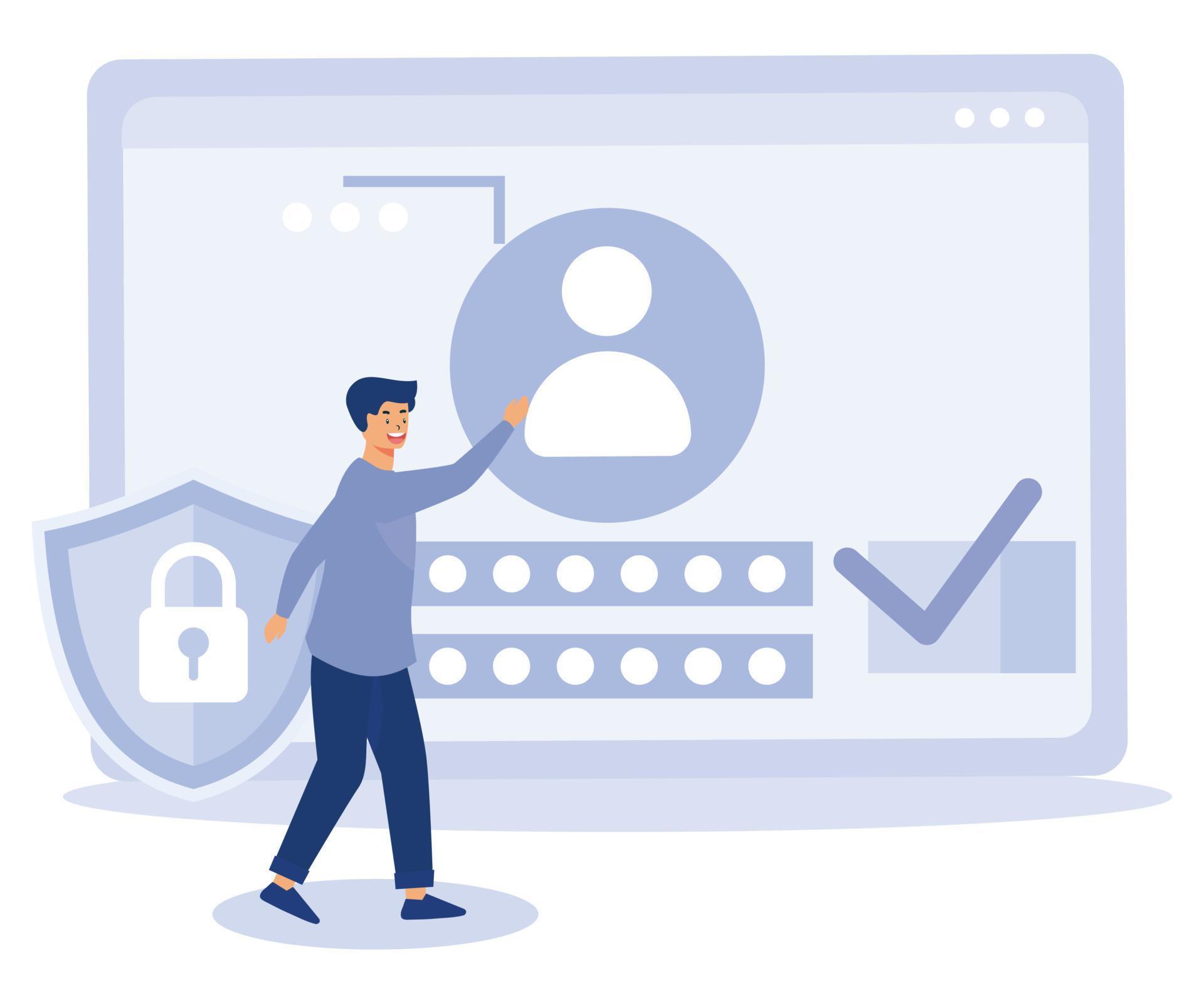Website page interface concept, Sign in page, user log in form, flat ...