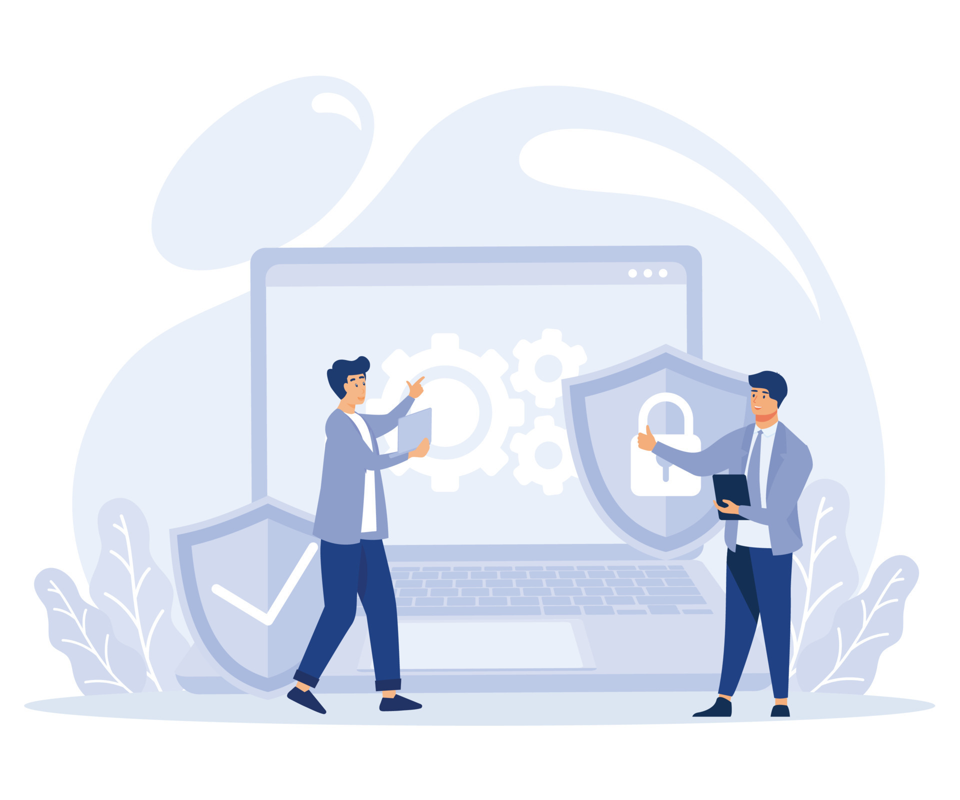 Data backup software concept, remote server, protection from cyber ...