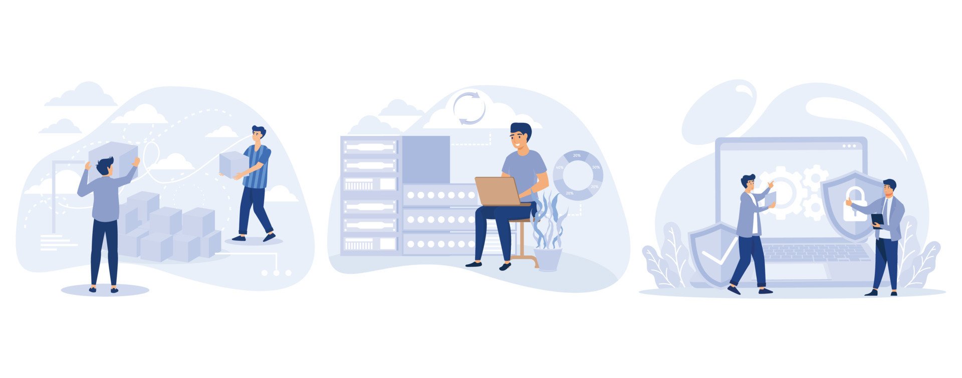 Data Backup Software Concept Big Data Storage Backup Server Cyber Security Data Protection