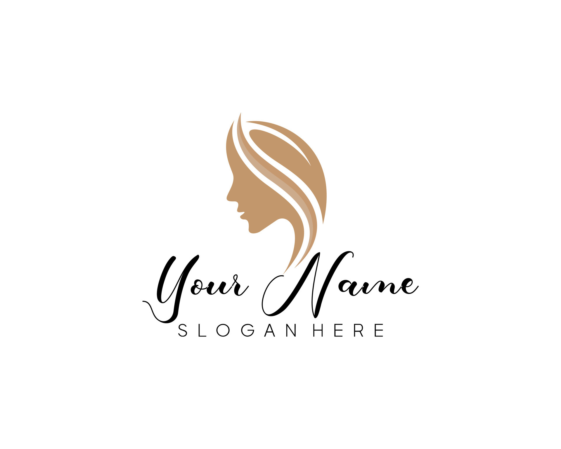 Natural Beautiful Woman Logo Design Template 21622132 Vector Art At Vecteezy