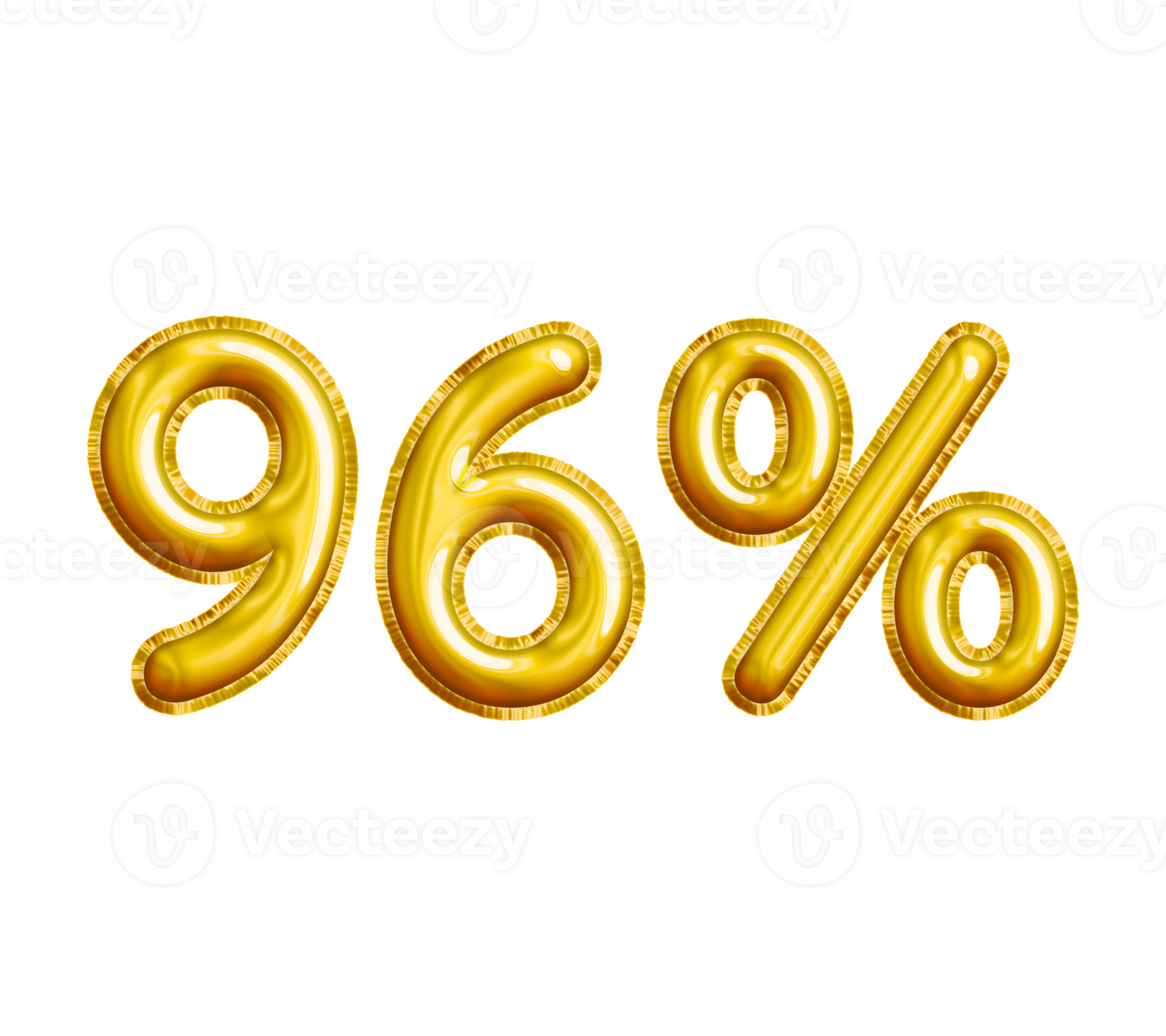 96 or Ninety-six Percent 3D Gold Balloon. You can use this asset for your content Marketing like ...